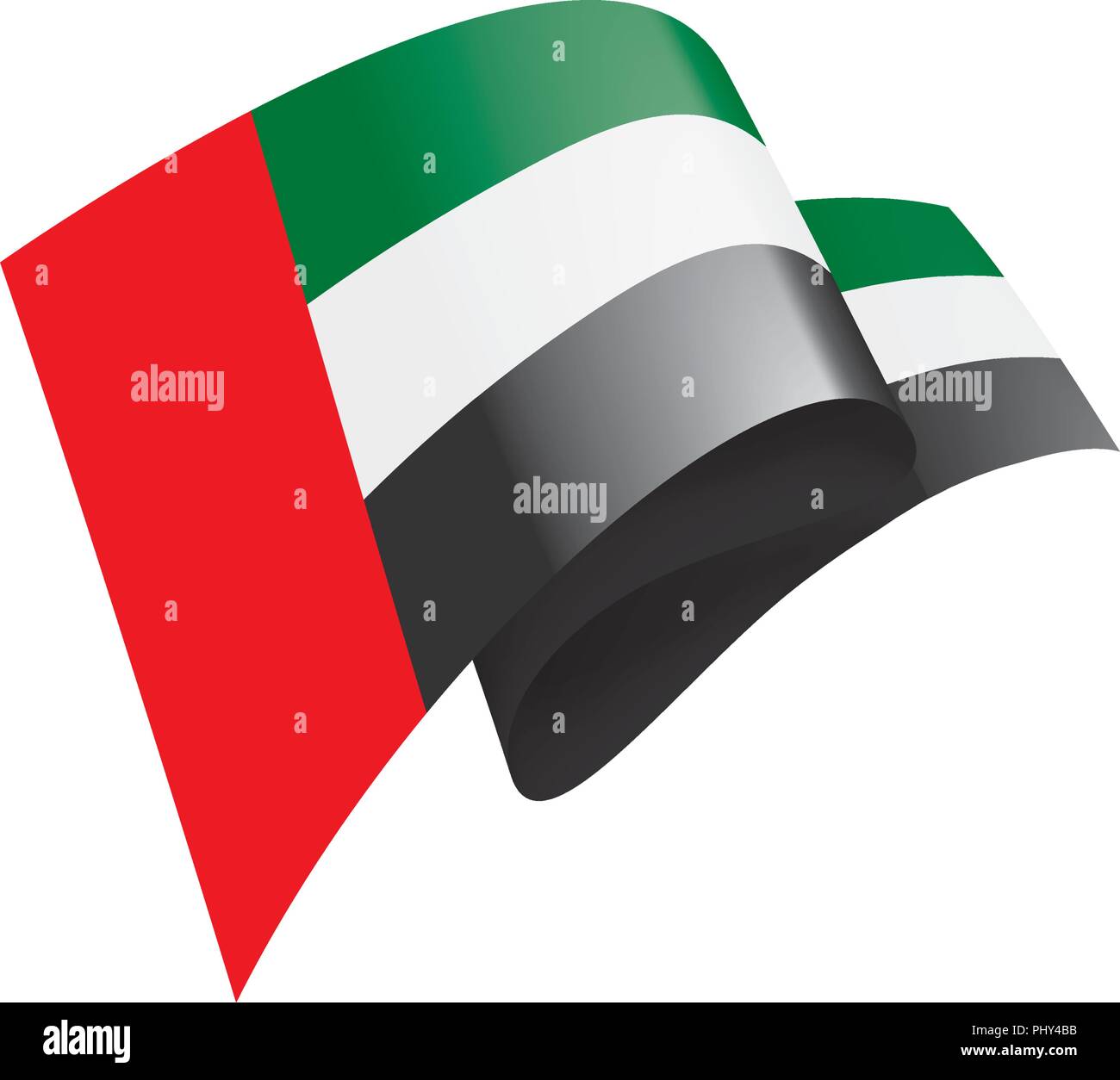 United Arab Emirates flag, vector illustration on a white background ...