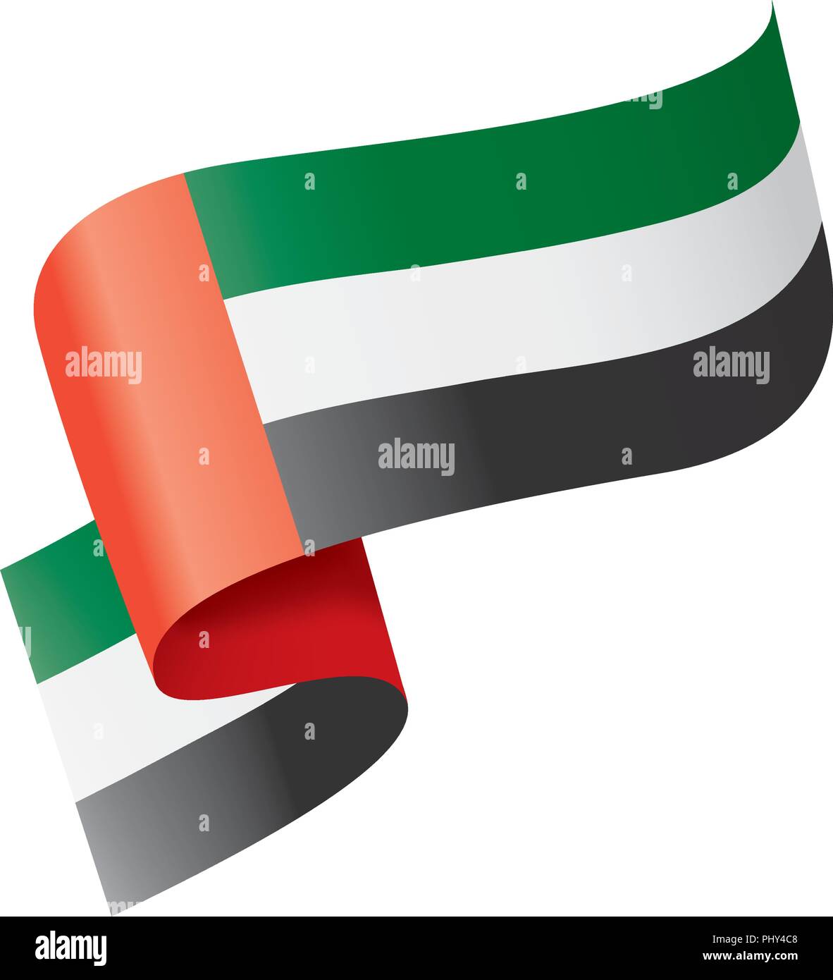 United Arab Emirates flag, vector illustration on a white background ...