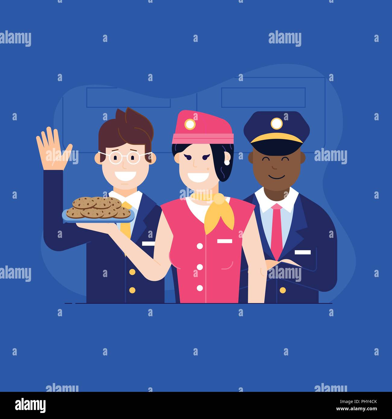 Cabin crew Stock Vector Images - Alamy