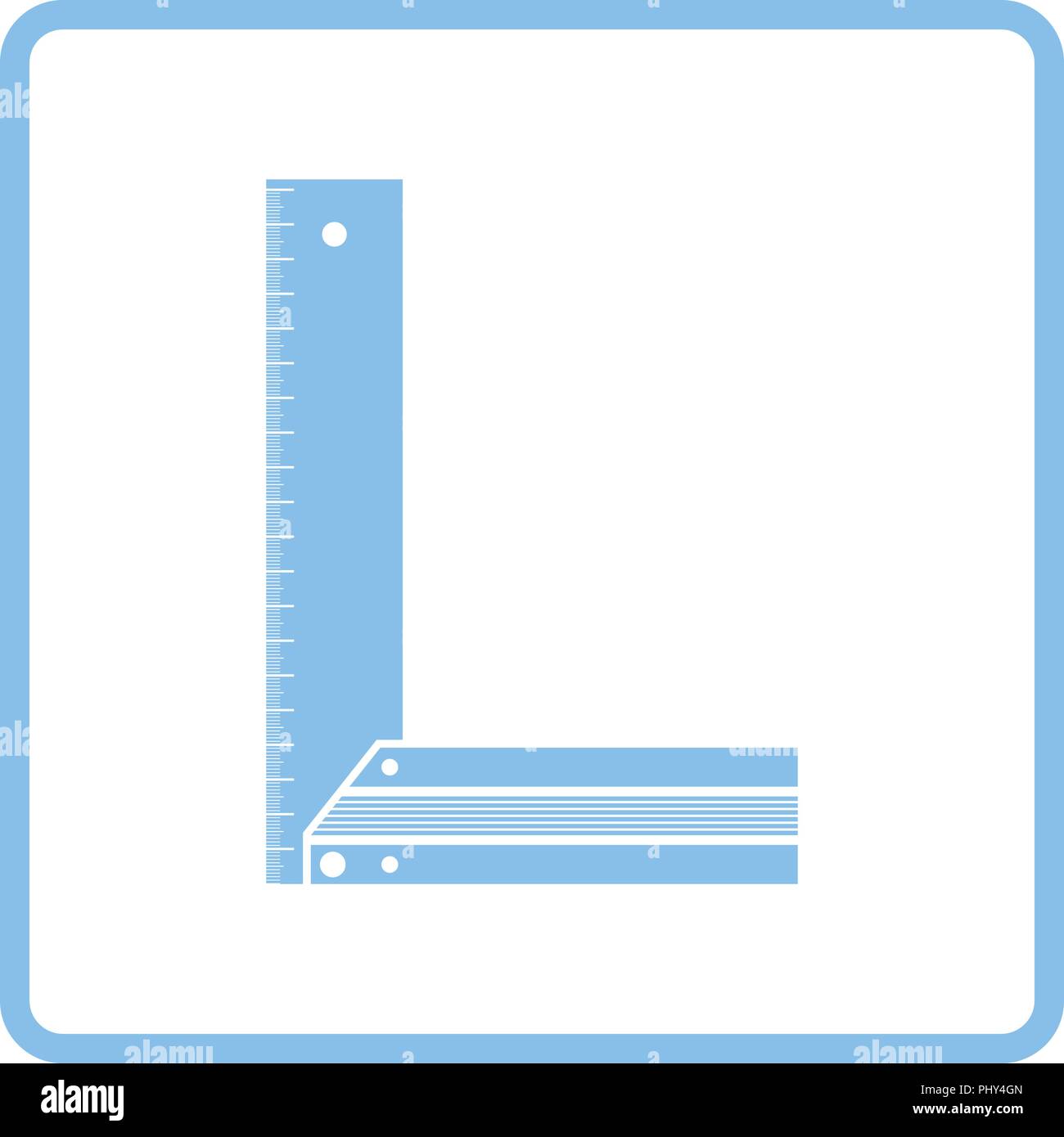 Setsquare icon. Blue frame design. Vector illustration Stock Vector ...