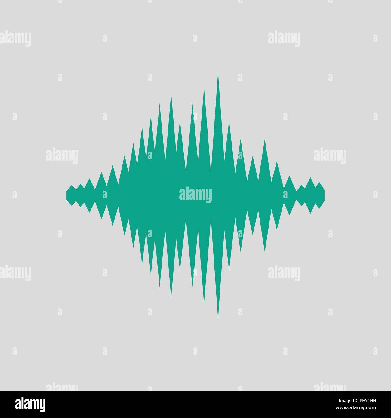 Music equalizer icon. Gray background with green. Vector illustration ...