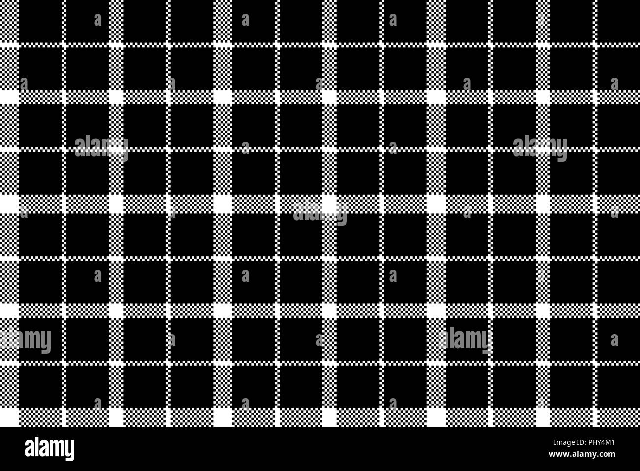 Flower of scotland tartan black pixel fabric texture seamless pattern ...