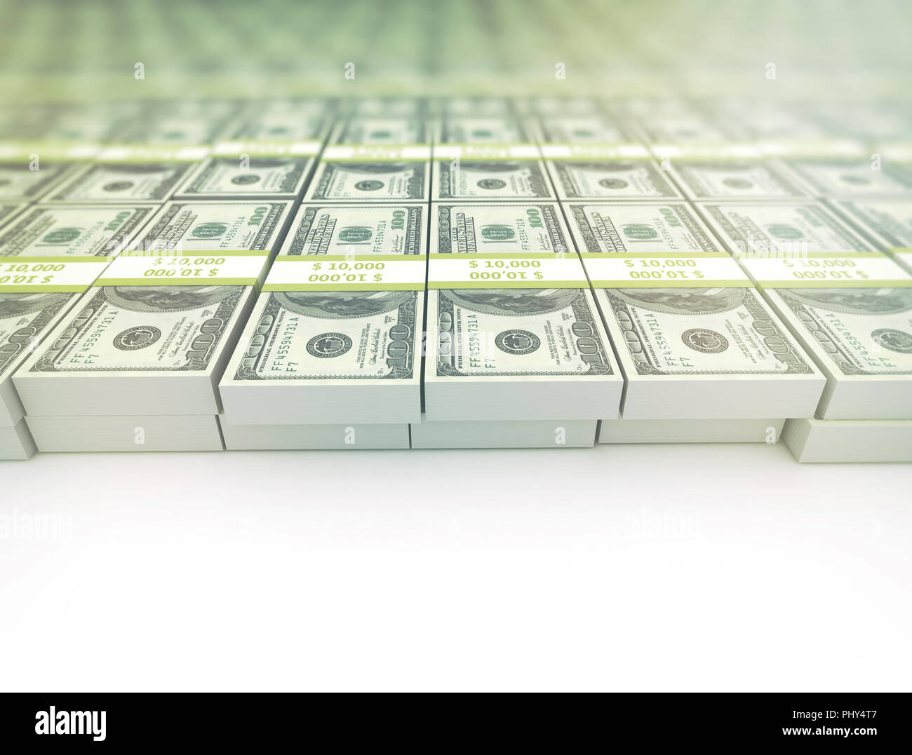 Us dollars background close up bundled notes Stock Photo - Alamy