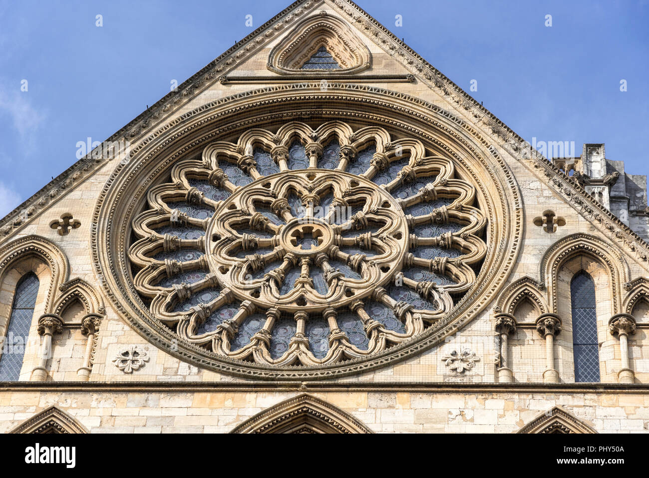 York. Minster. Cathedral. Rose window Stock Photo - Alamy