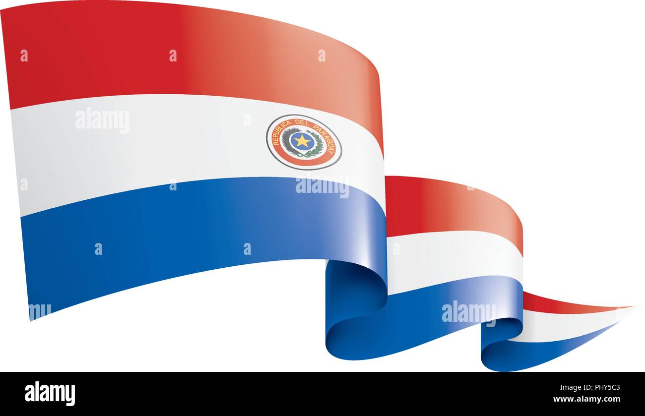 Paraguay flag, vector illustration on a white background Stock Vector ...