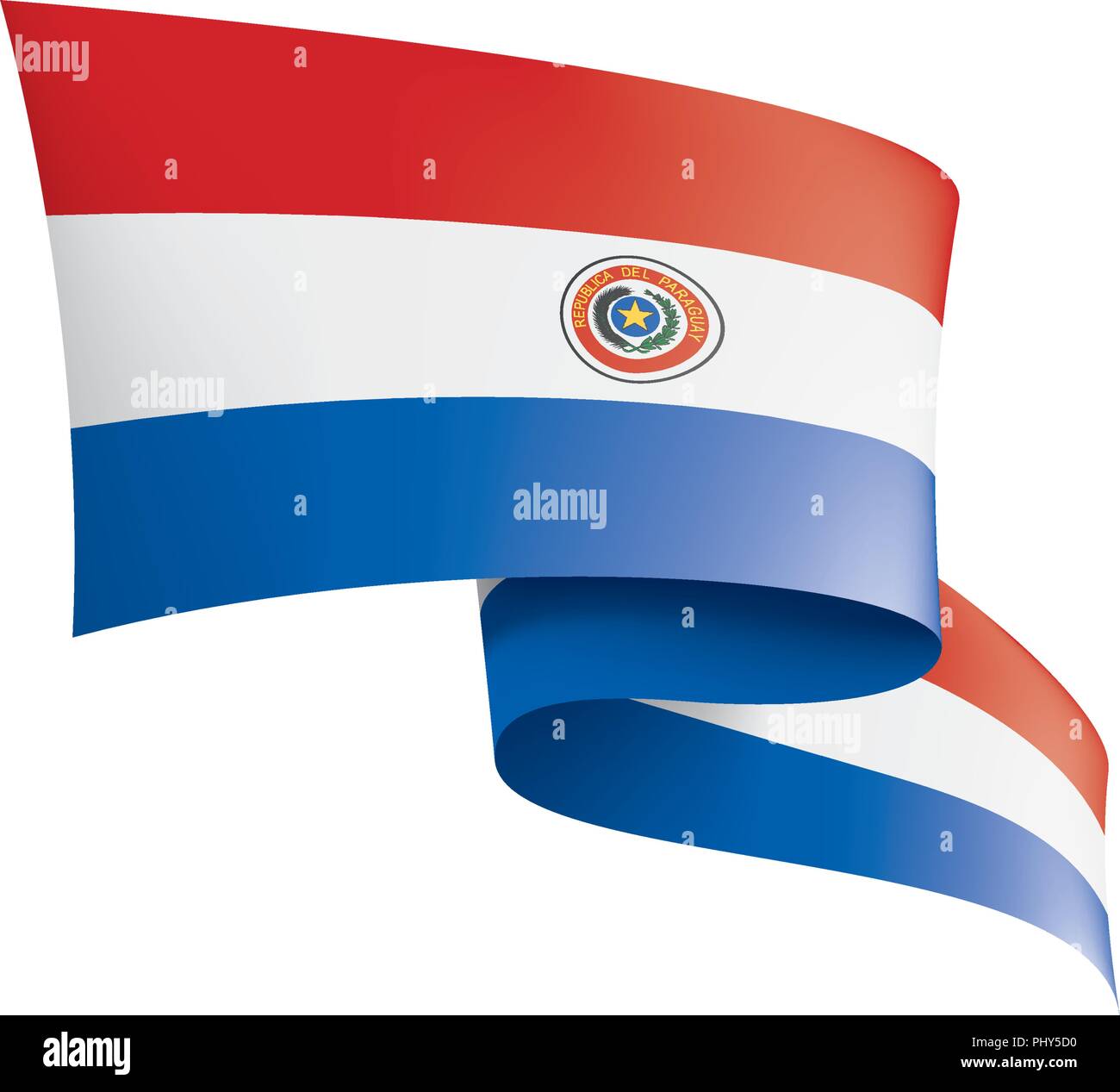 Paraguay flag, vector illustration on a white background Stock Vector ...