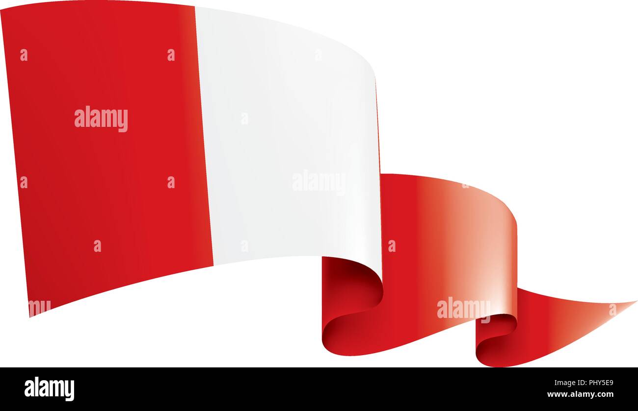 Peru flag, vector illustration on a white background Stock Vector Image ...