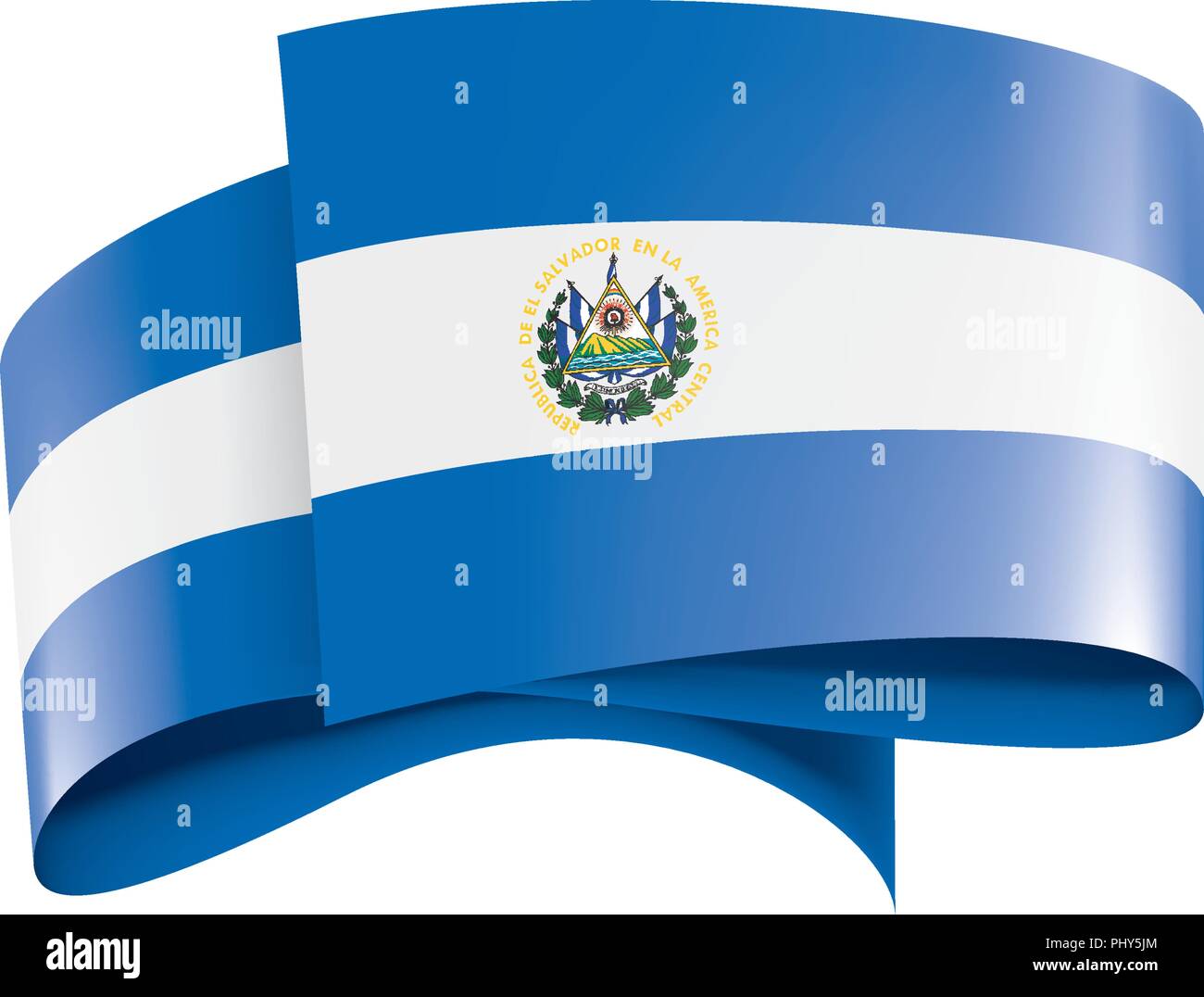 Salvador flag, vector illustration on a white background Stock Vector ...