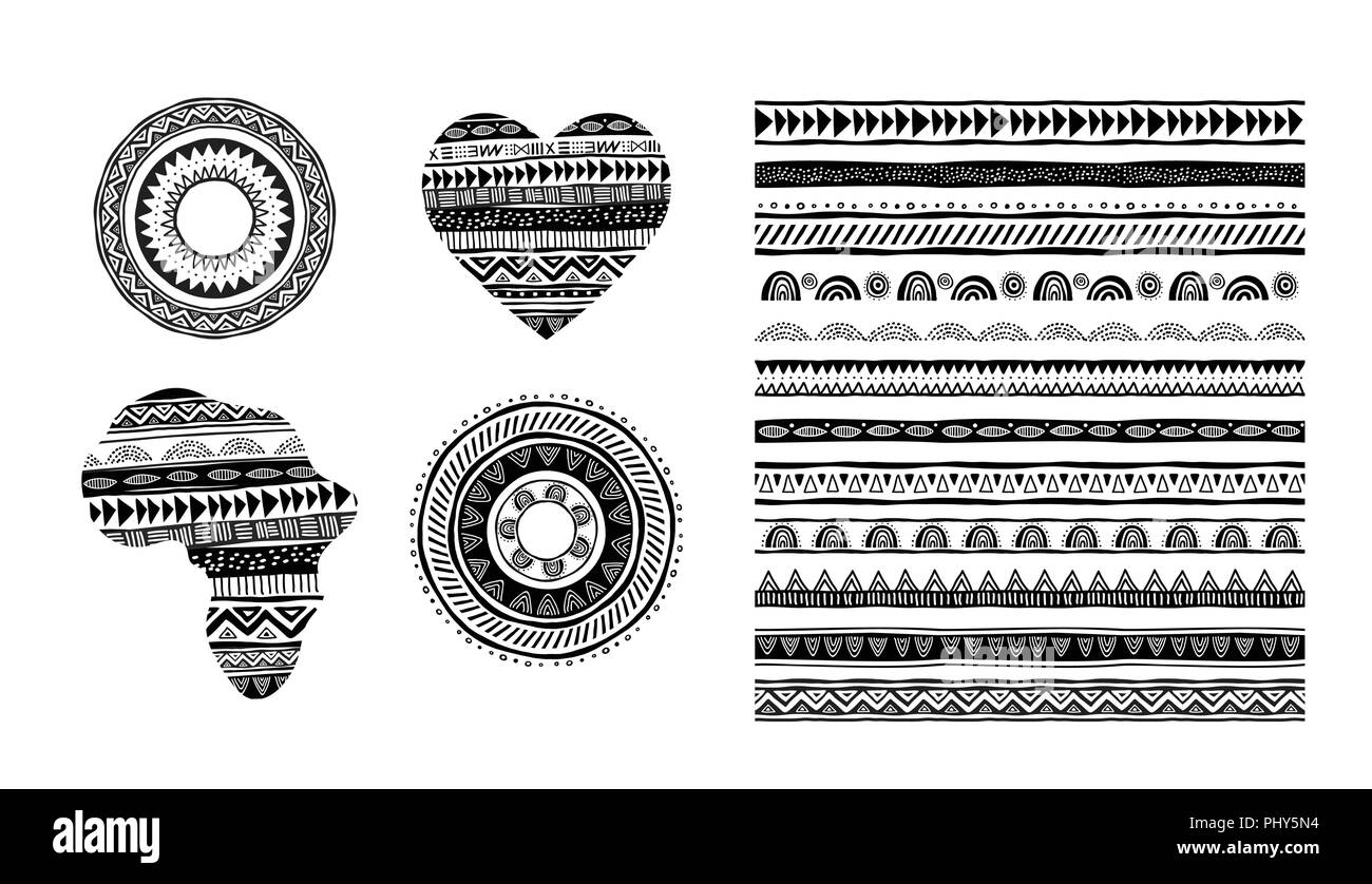 African Borders And Frames