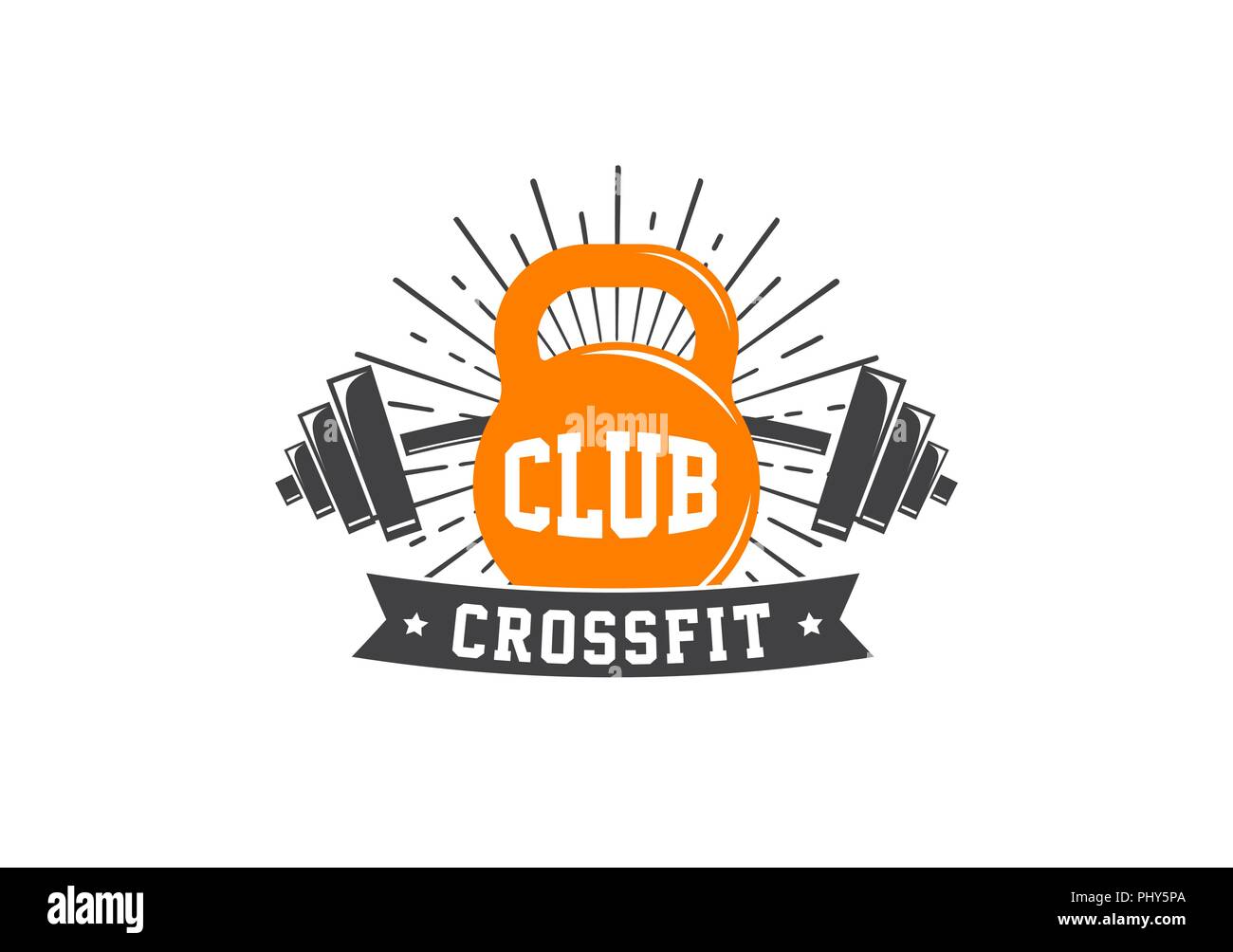 Fitness, crossfit, gym emblems, label, badge, vector logo and element ...
