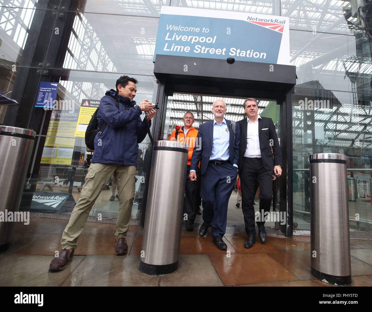 RETRANSMITTED ADDING NAME Labour leader Jeremy Corbyn and Metro Mayor ...