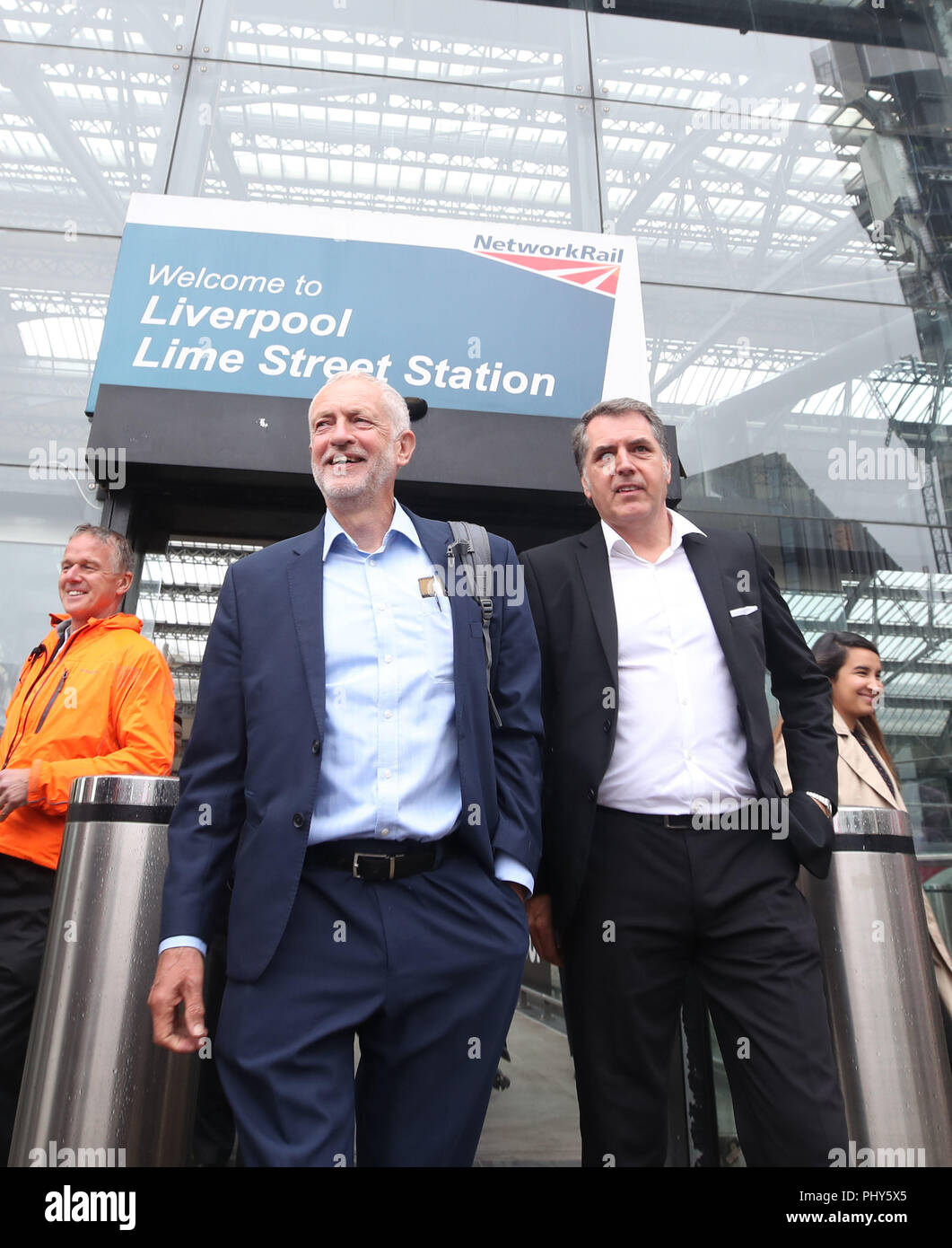 RETRANSMITTED ADDING NAME Labour leader Jeremy Corbyn and Metro Mayor ...