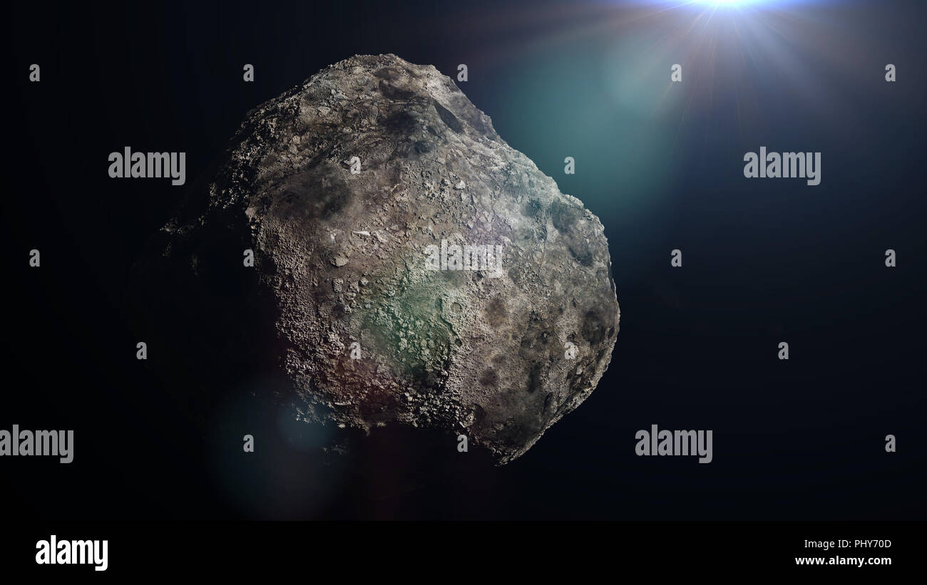 asteroid in outer space, solar system object Stock Photo - Alamy