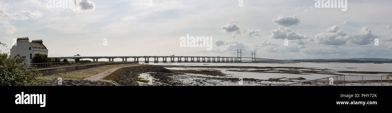 Looking towards the new Severn Bridge, Second Severn Crossing (Prince ...