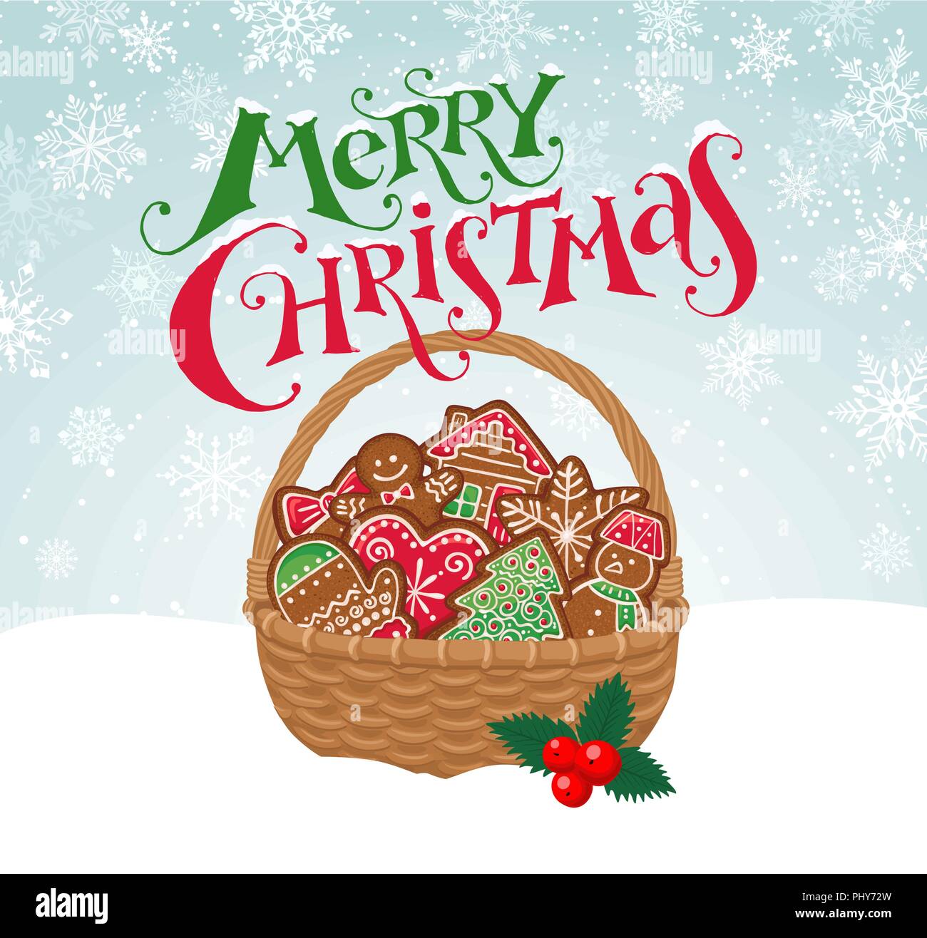 Basket christmas tree Stock Vector Images - Alamy