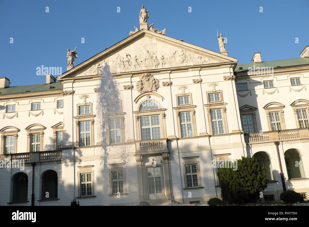 Warsaw Poland the baroque style Krasinski Palace Stock Photo - Alamy