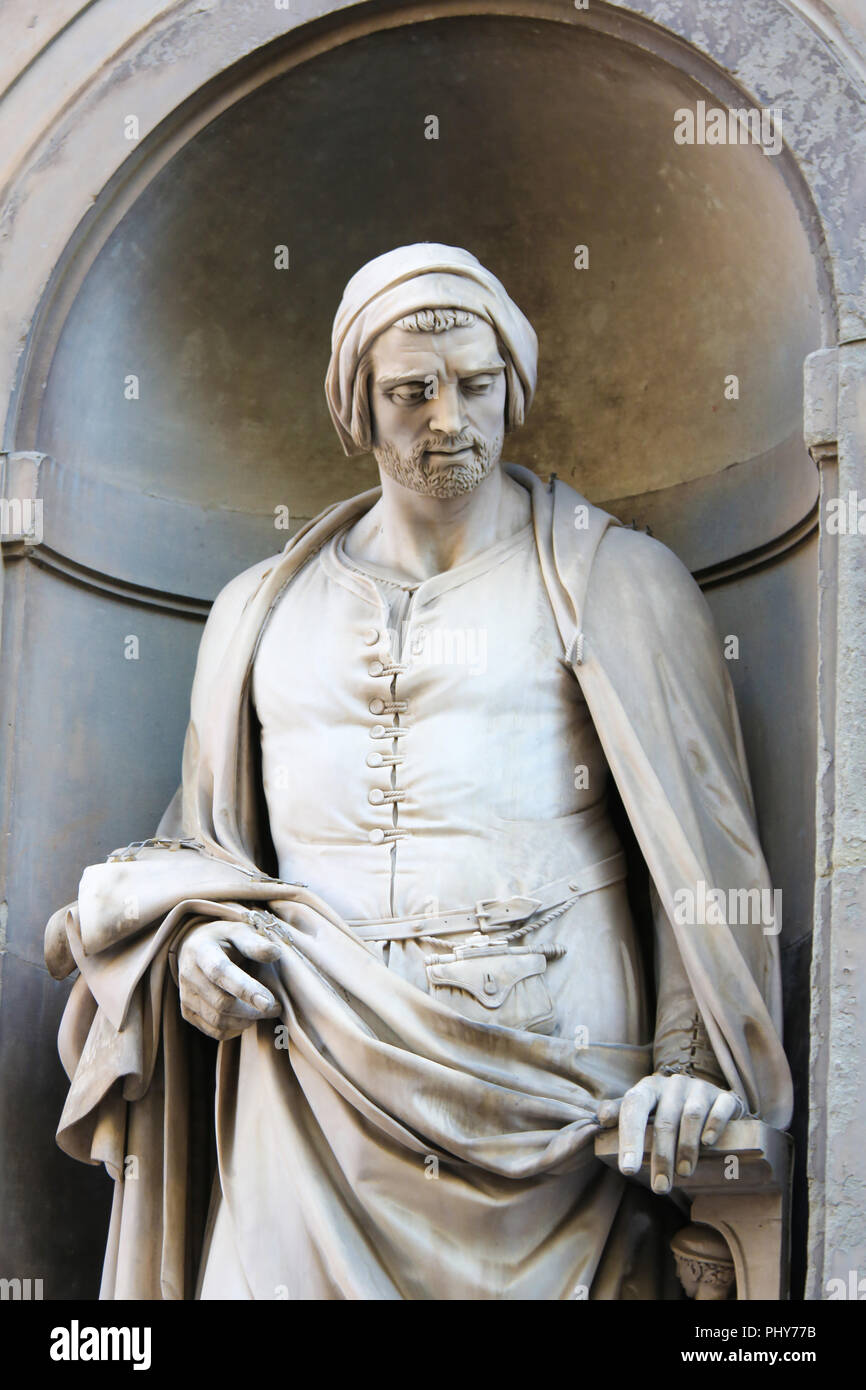 Statue of Nicola Pisano, an Italian sculptor whose work is noted for ...