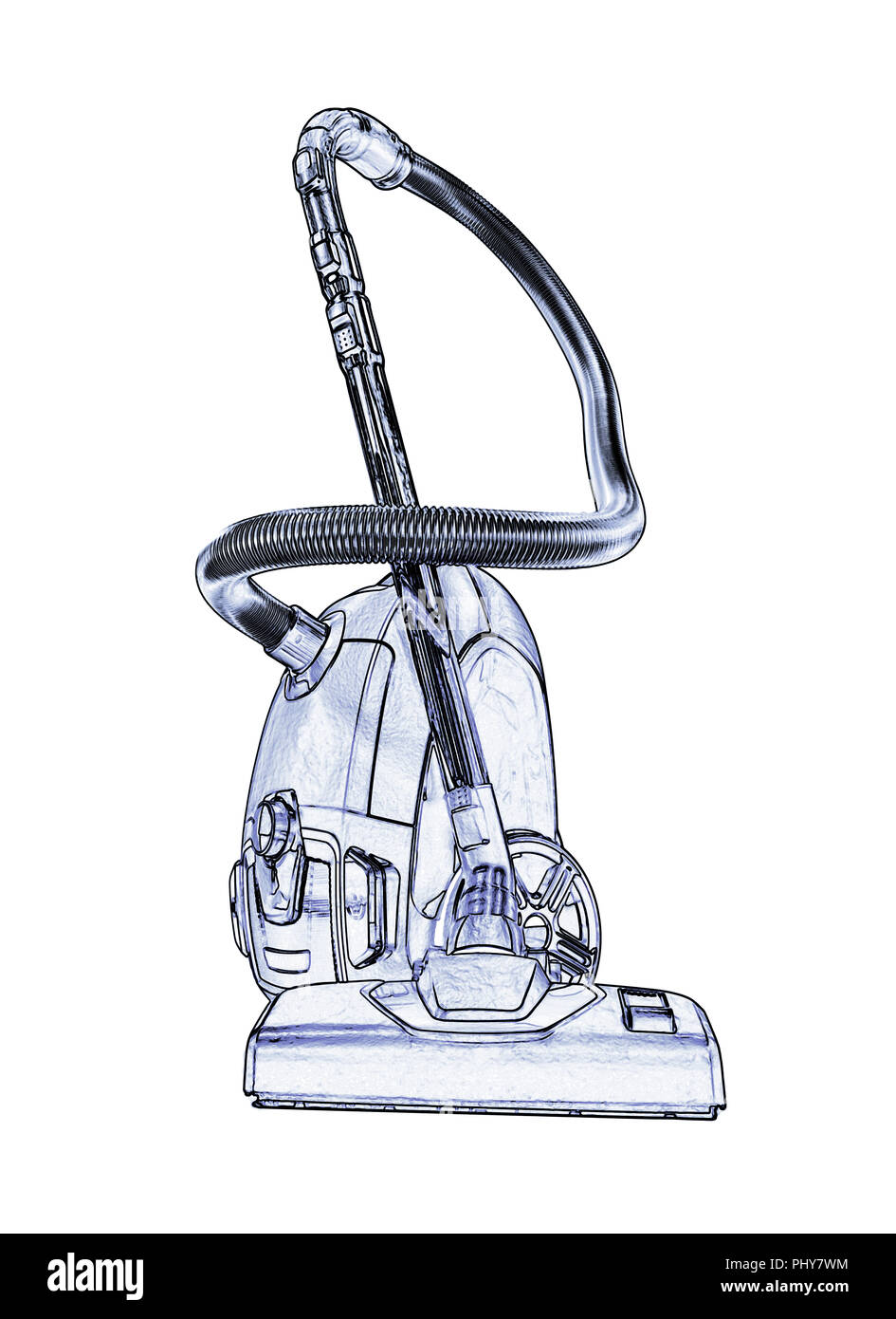 Vacuum Cleaner Isolated on White Background. New modern hoover standing ...