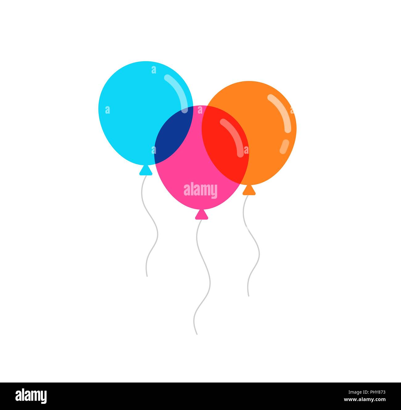 Colorful balloons vector illustration, party, birthday concept design ...