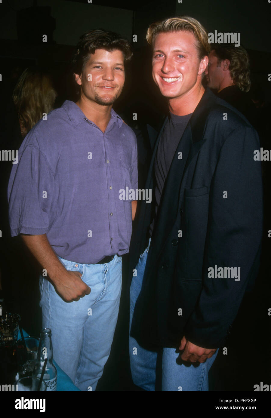 HOLLYWOOD, CA - SEPTEMBER 8: Actor William Zabka (R) and guest attend ...