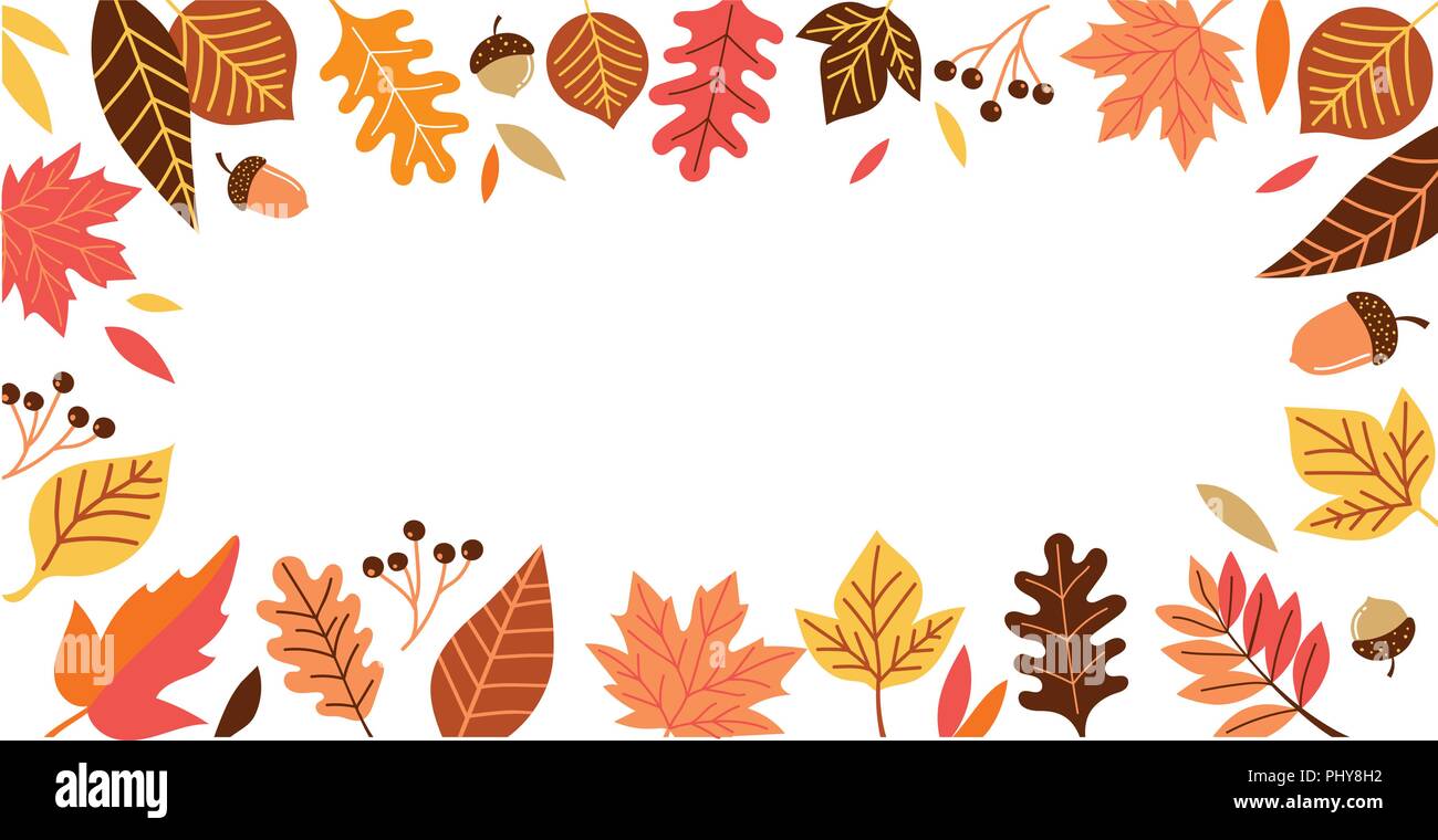 Fall Leaves Banner Clip Art