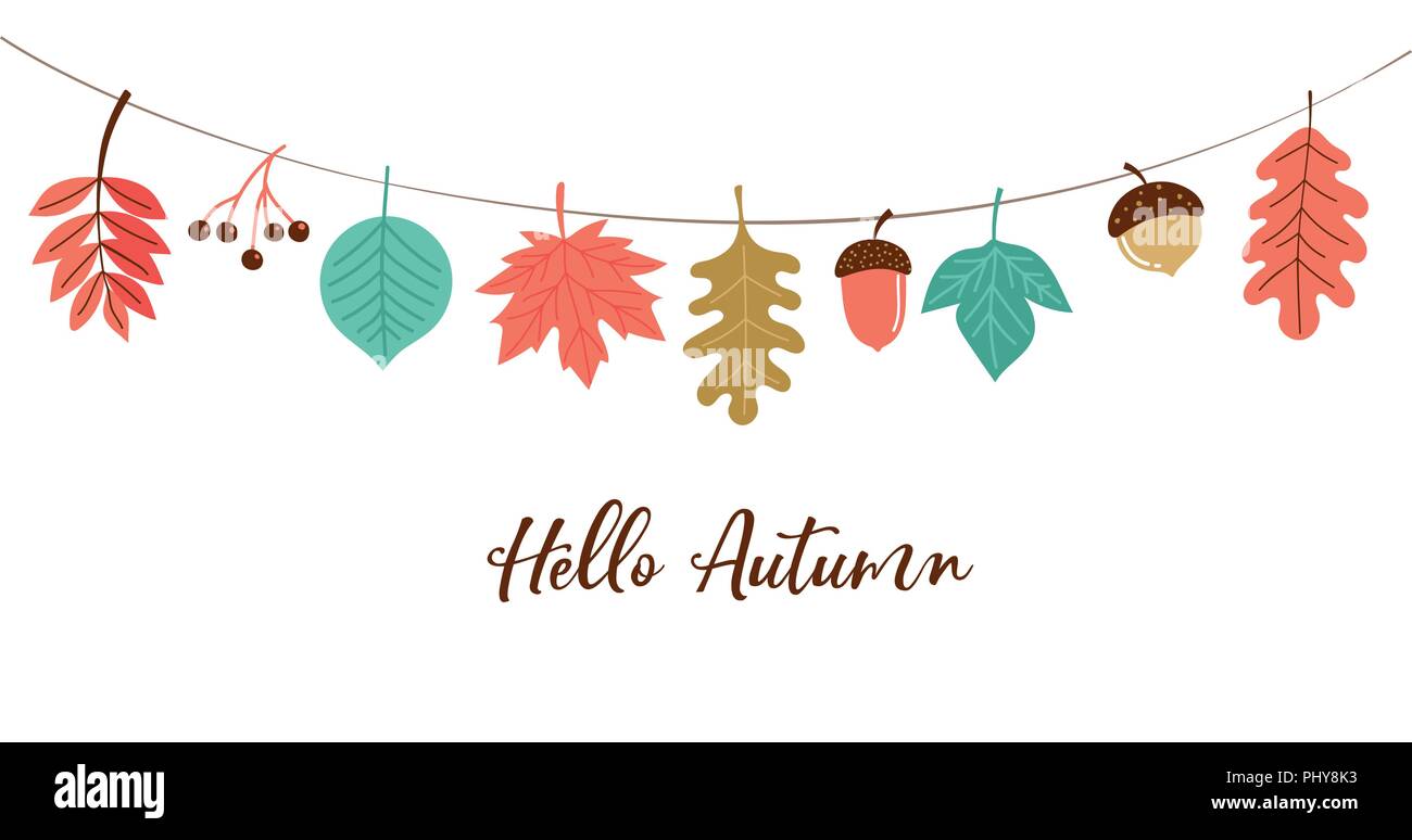 Fall, Autumn season vector illustration, banner, backgound Stock Vector ...