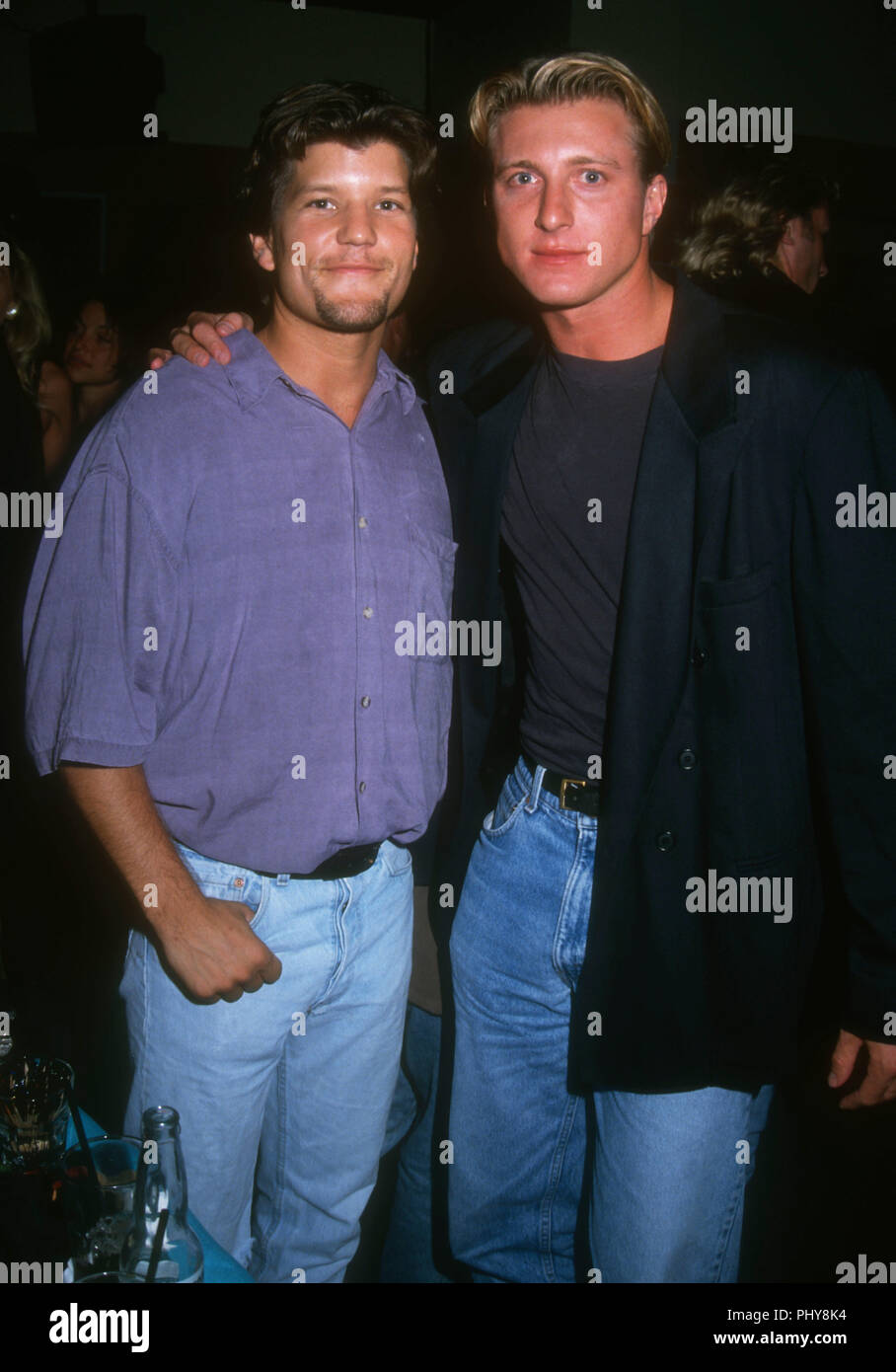 HOLLYWOOD, CA - SEPTEMBER 8: Actor William Zabka (R) and guest attend ...