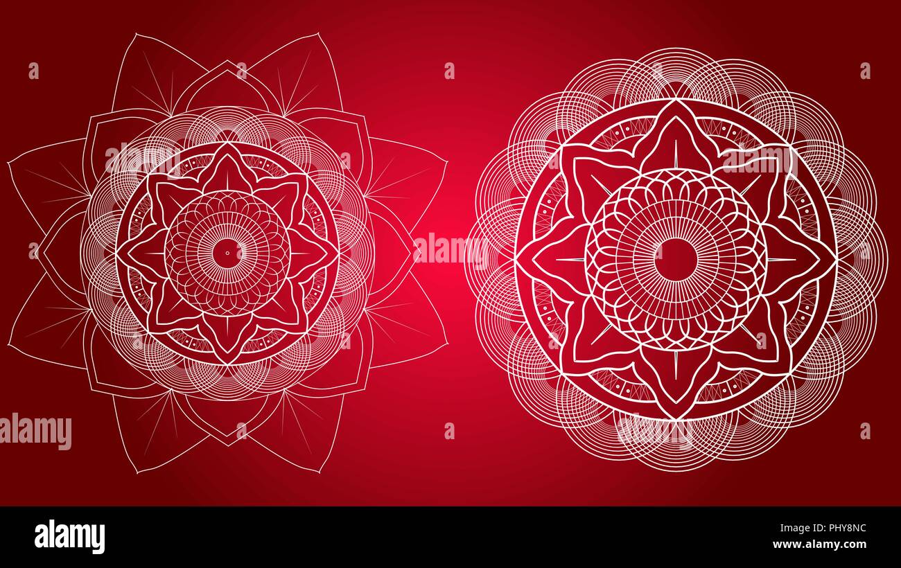 Vector mandalas collection hi-res stock photography and images - Alamy