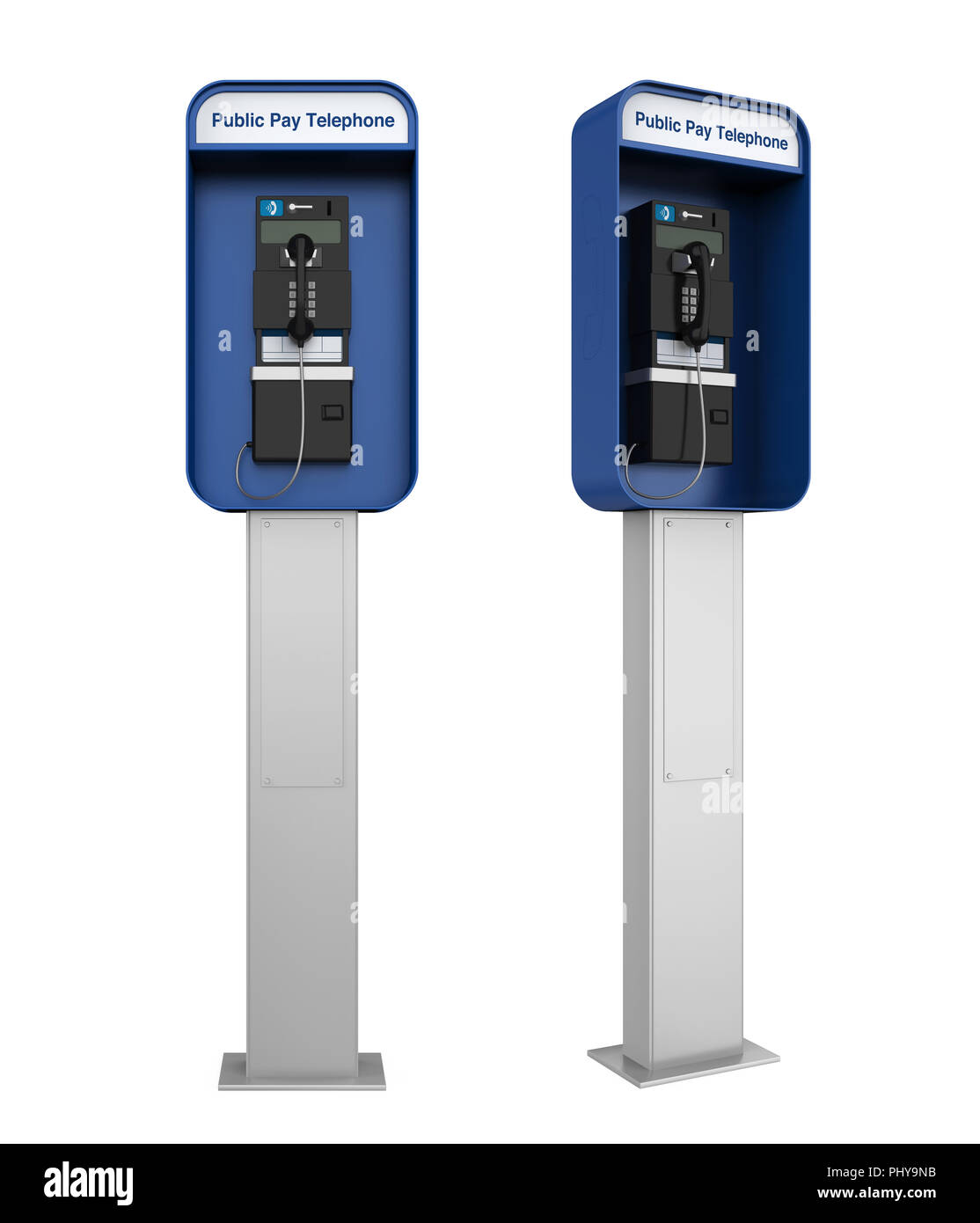 Blue payphone hi-res stock photography and images - Alamy