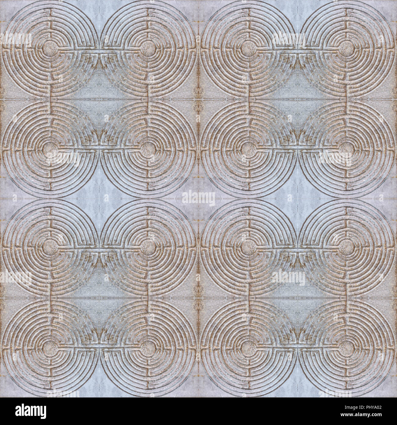 Digital photo manipulation technique labyrinth motif seamless pattern ...