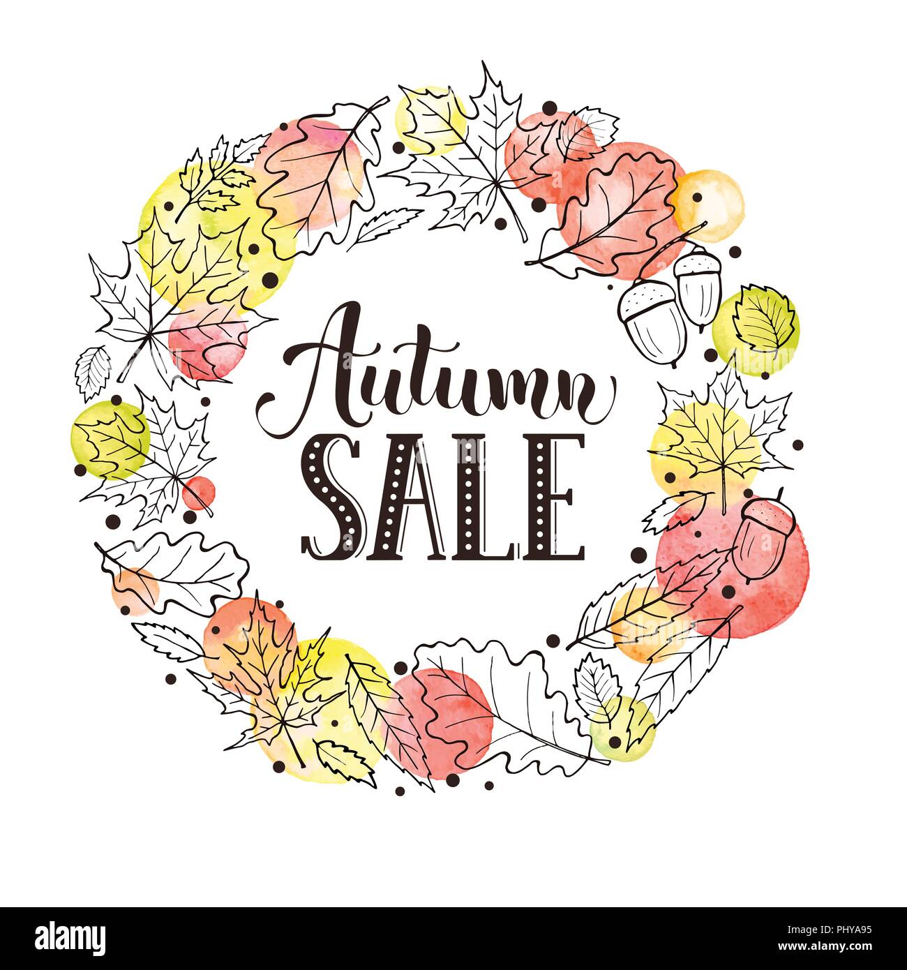 autumn poster illustration Stock Vector Image & Art - Alamy