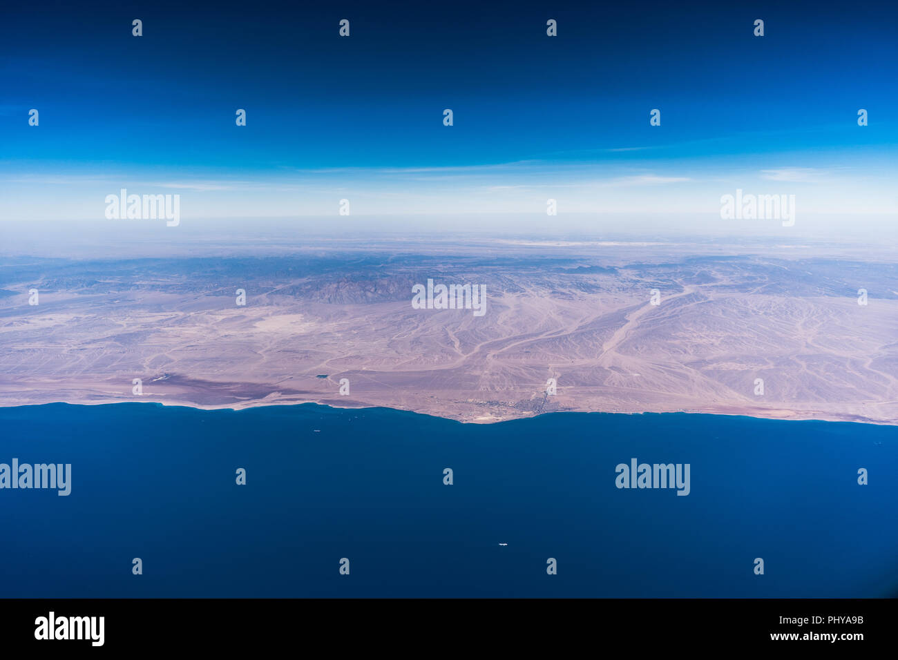 Egyptian Hurghada view from the plane Stock Photo - Alamy