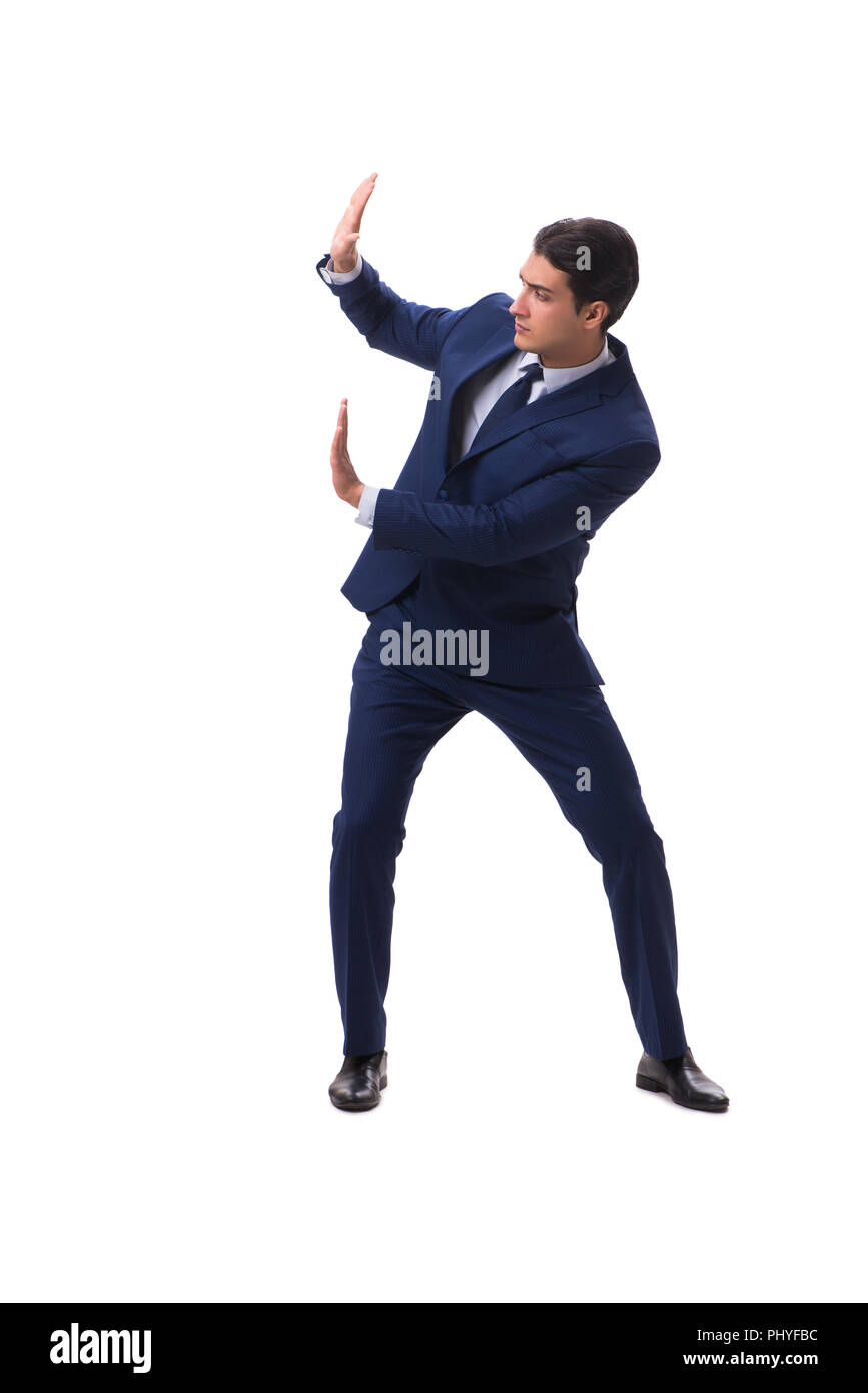 Young businessman isolated on white background Stock Photo - Alamy