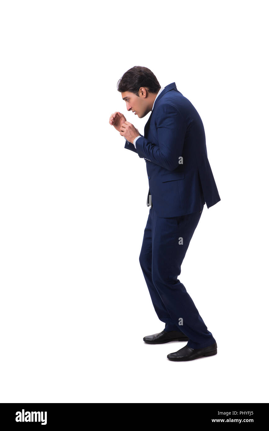 Young businessman isolated on white background Stock Photo - Alamy