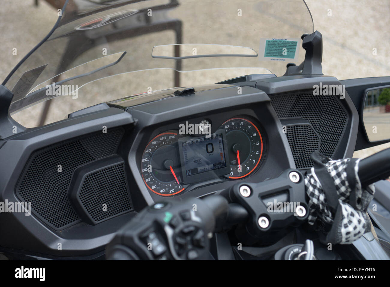 The electronic control panel on a Can-Am’s Spyder F3 Limited, a Delta ...