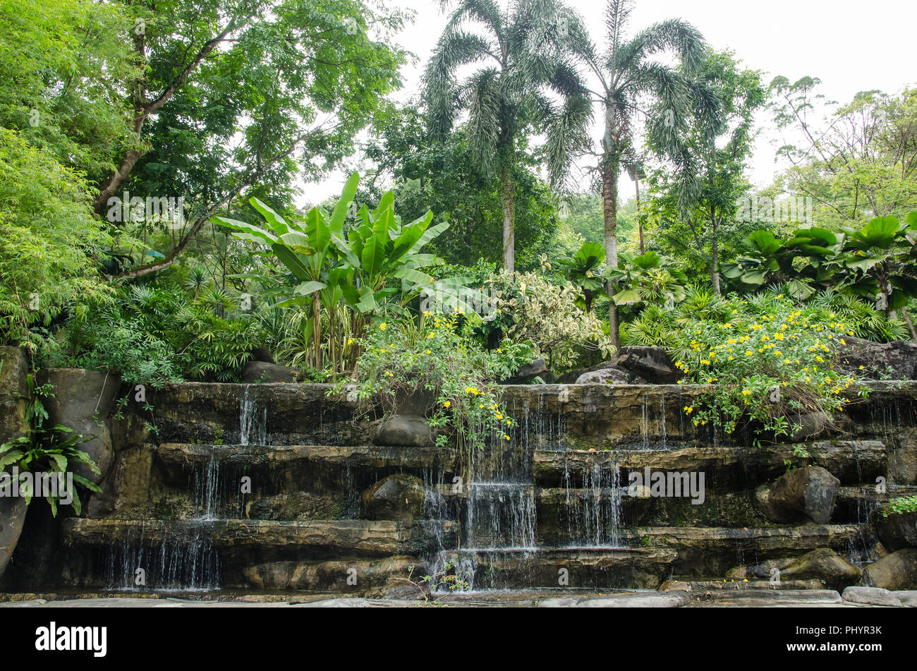 Water feature decoration which is located in the Kuala Lumpur Perdana ...
