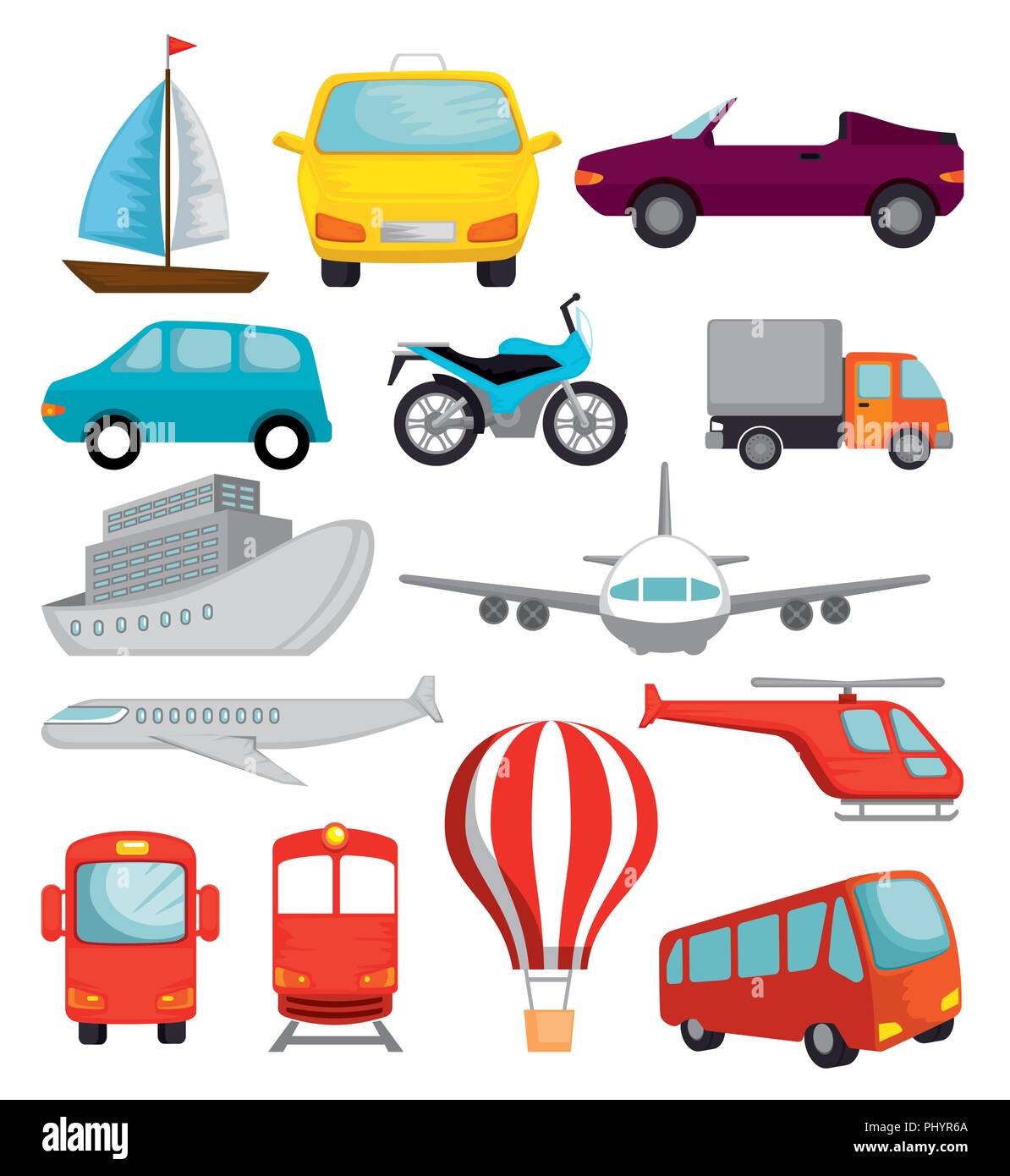 transport logistic set vehicles vector illustration design Stock Vector ...
