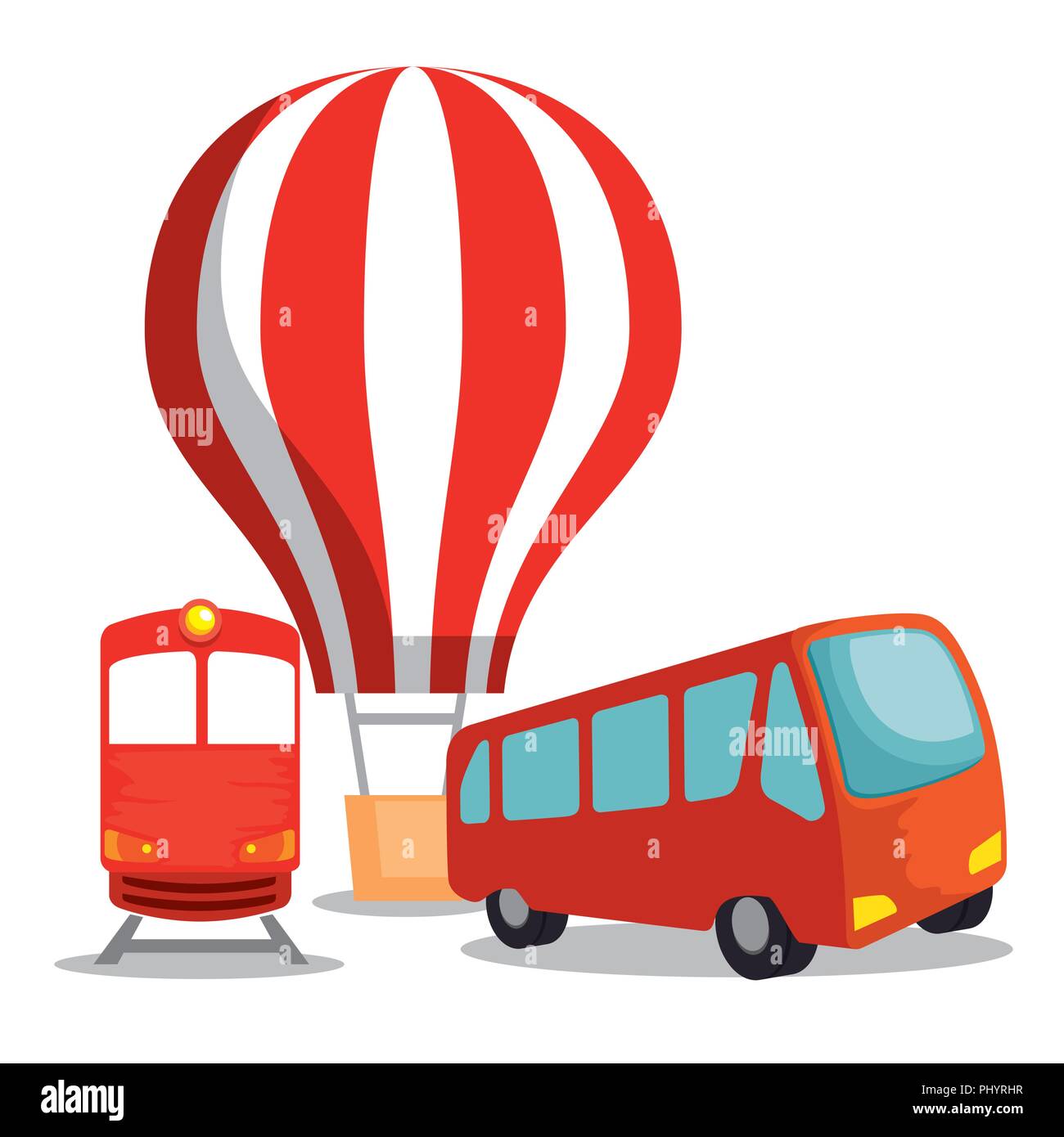 transport logistic set vehicles vector illustration design Stock Vector ...