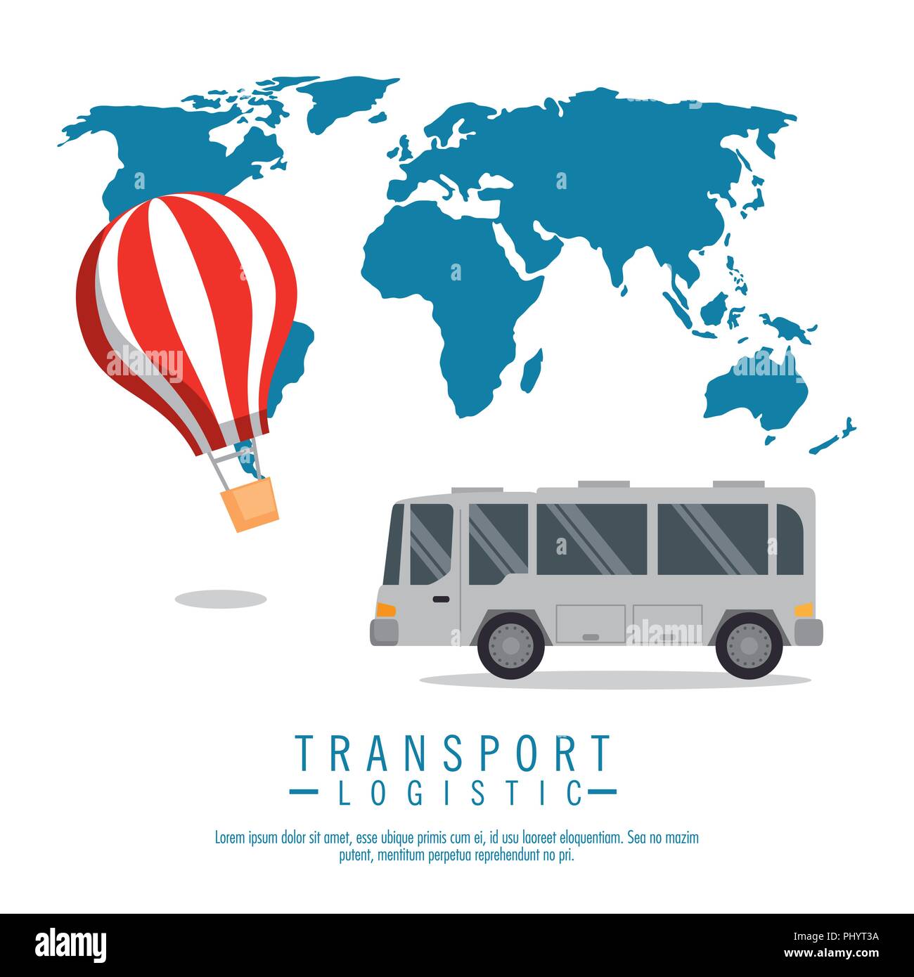 transport logistic set vehicles vector illustration design Stock Vector ...