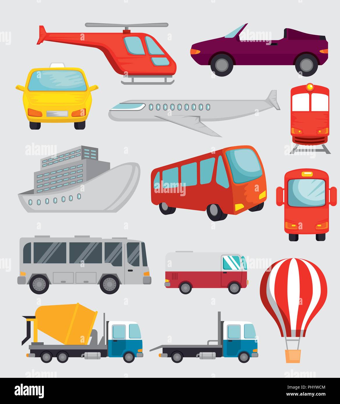 transport logistic set vehicles vector illustration design Stock Vector ...