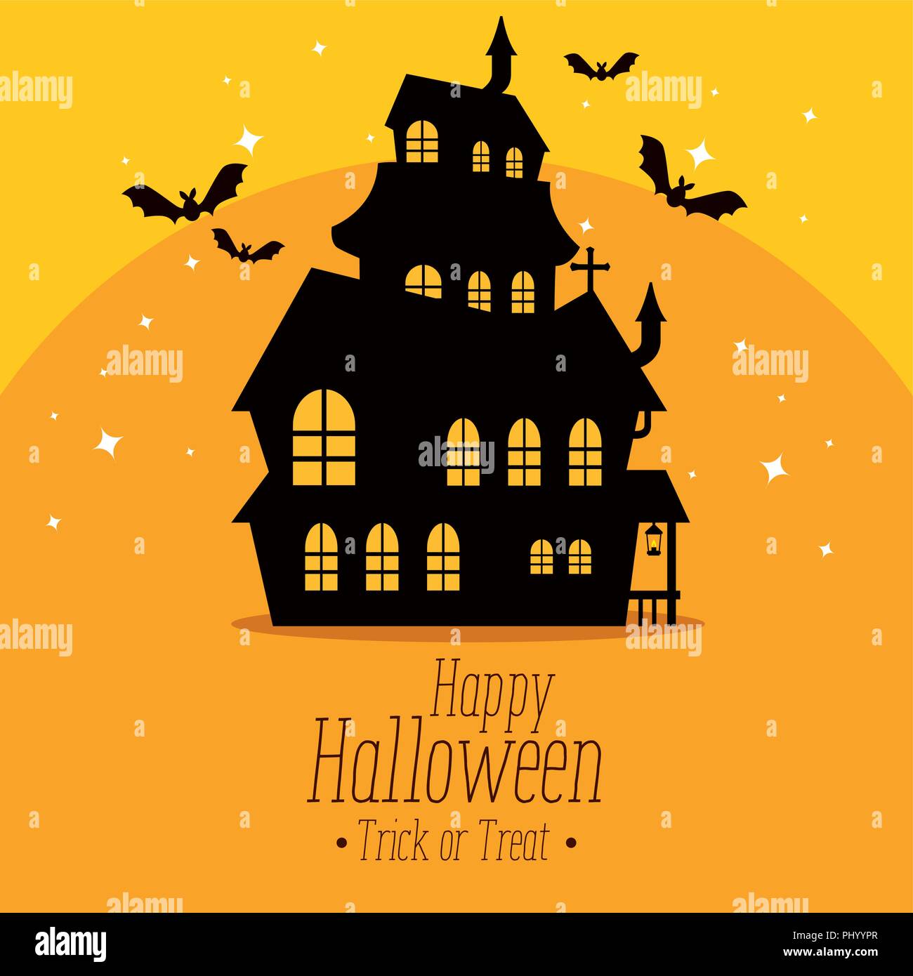 House building illustration halloween monster hi-res stock photography ...