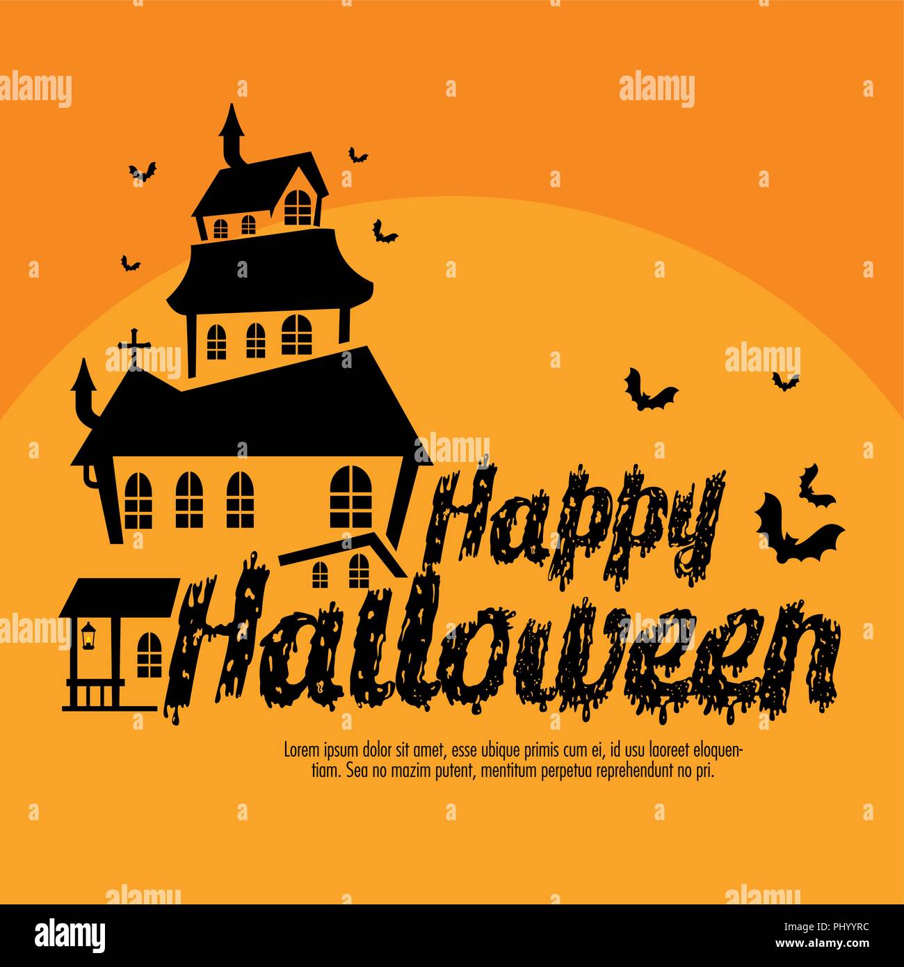 House building illustration halloween monster hi-res stock photography ...