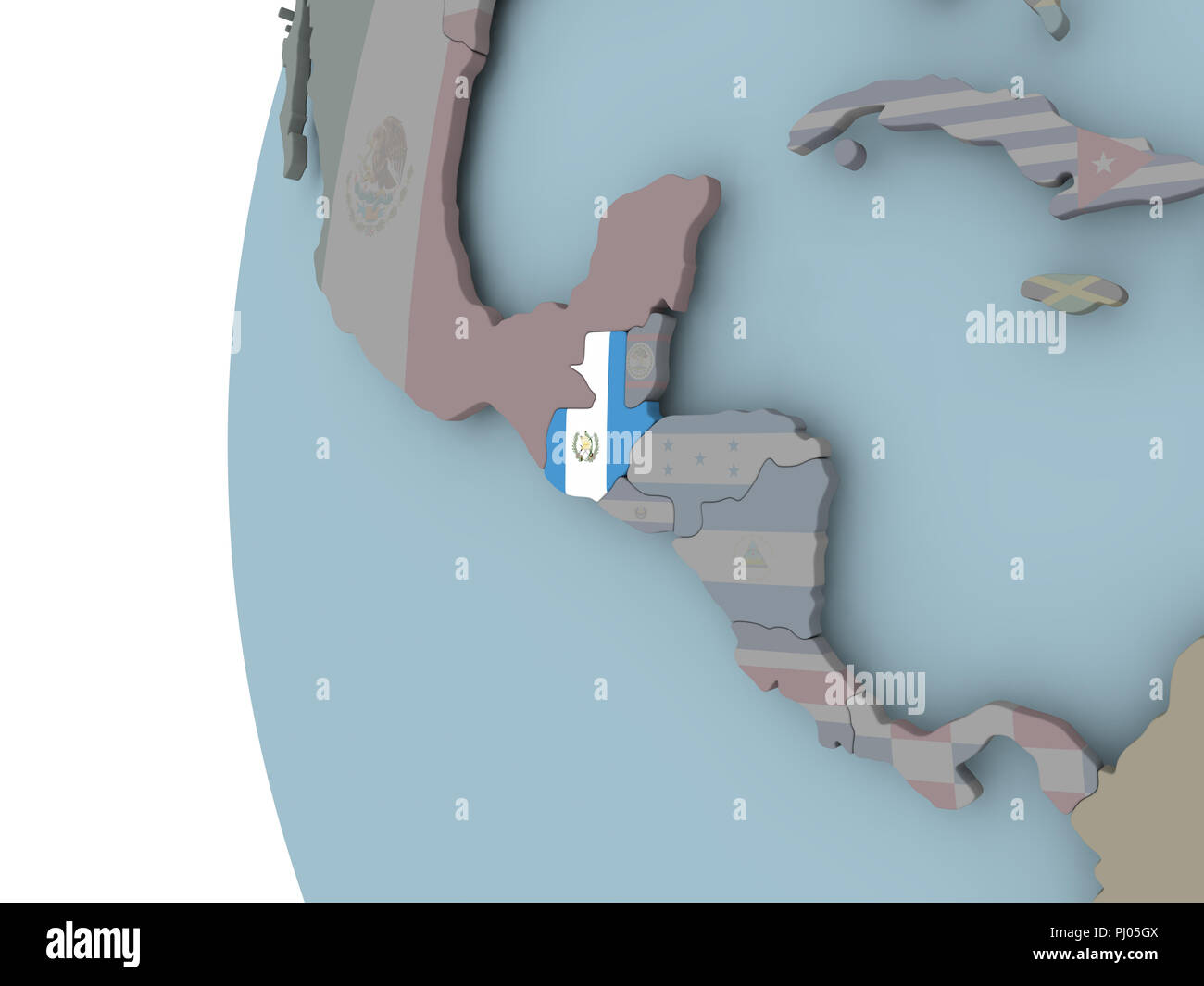 Map guatemala embedded flag hi-res stock photography and images - Alamy