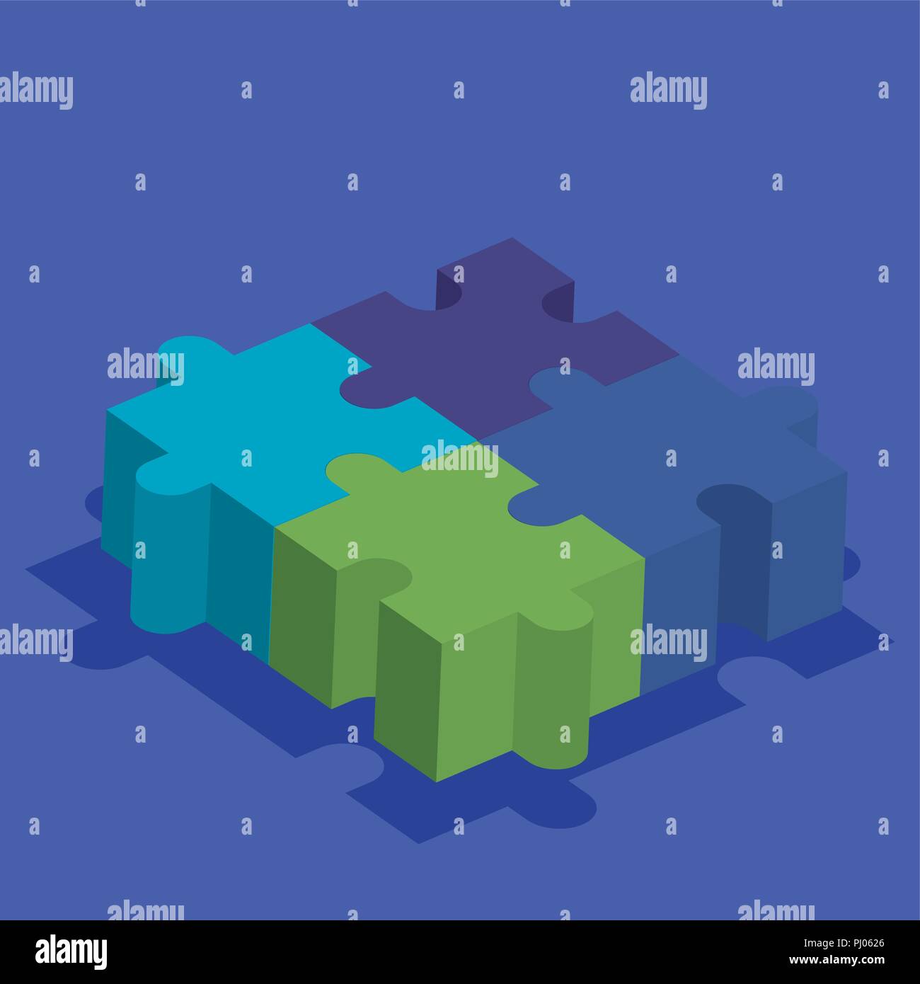 puzzle game pieces teamwork Stock Vector Image & Art - Alamy