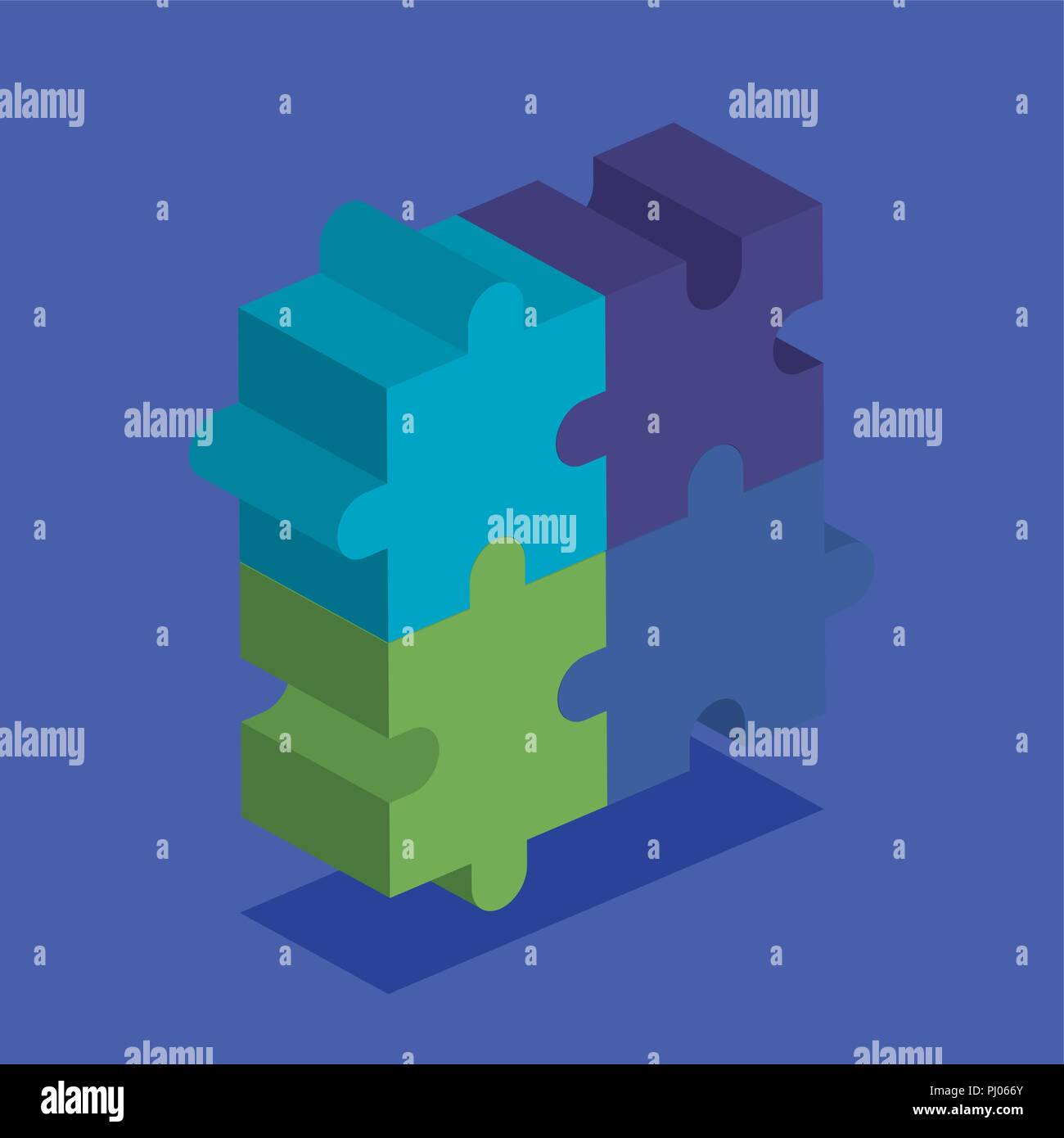 puzzle game pieces teamwork Stock Vector Image & Art - Alamy