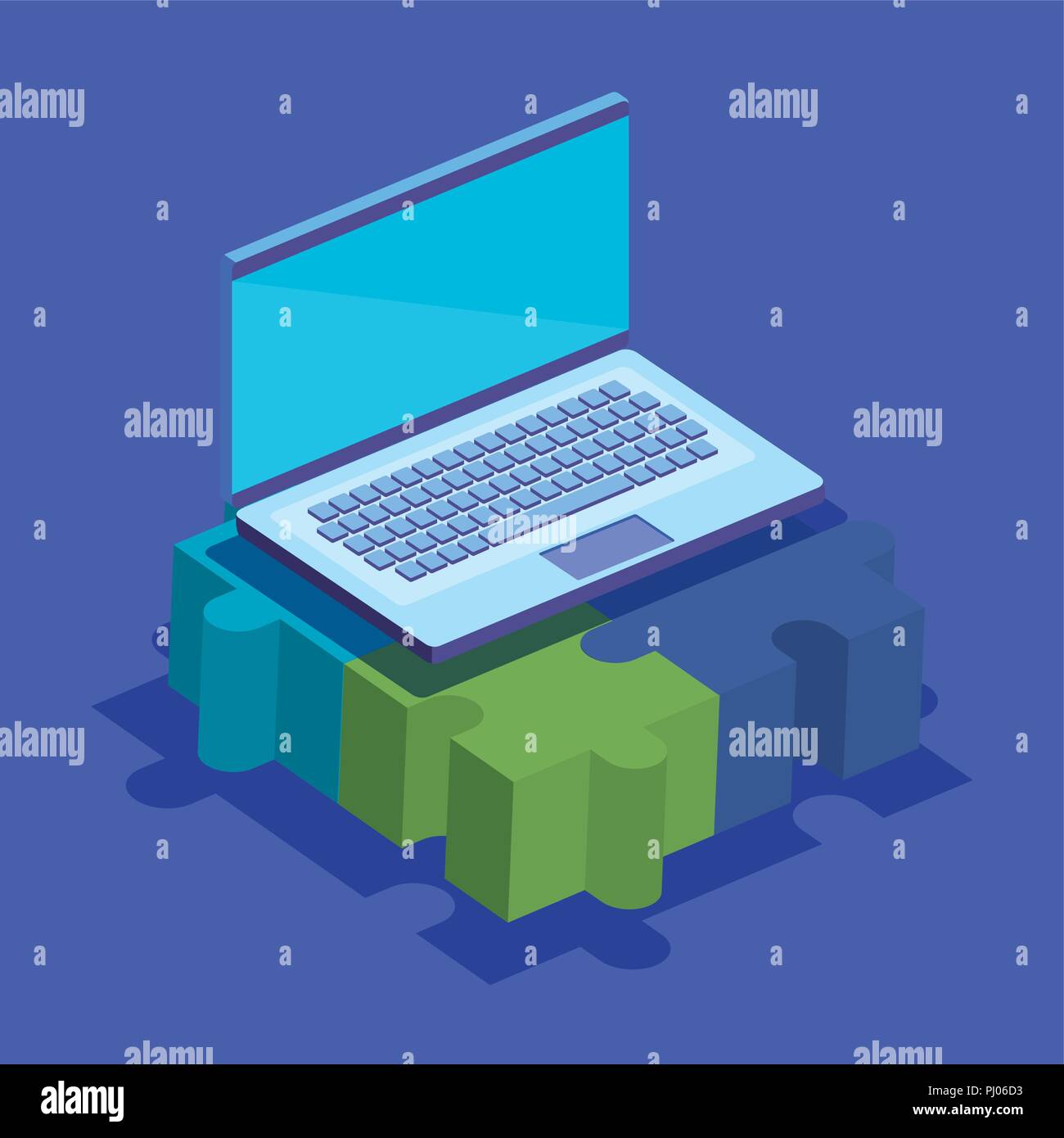 Computer puzzle pieces Stock Vector Images - Alamy