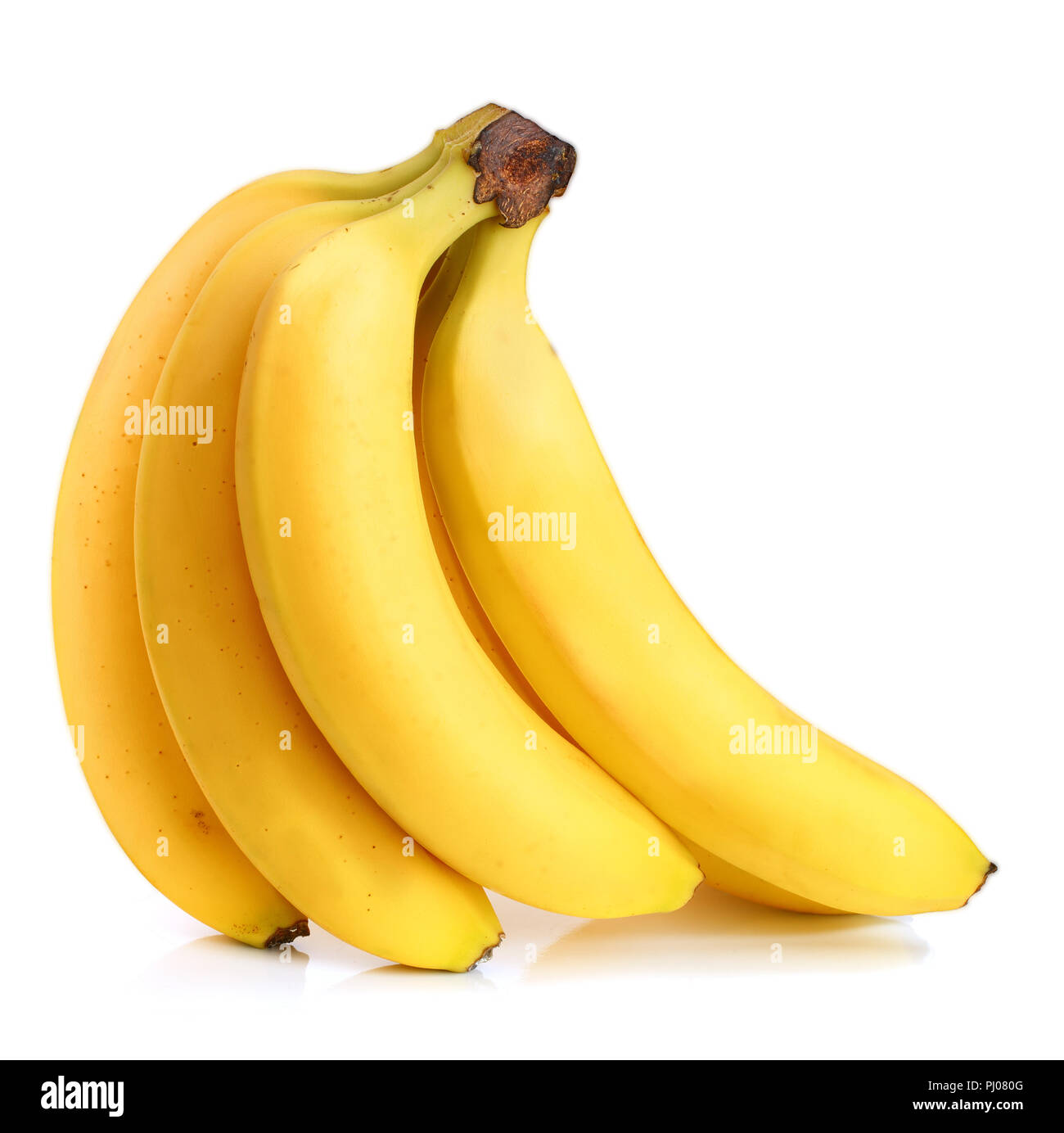 Bunch of bananas isolated on white background Stock Photo - Alamy