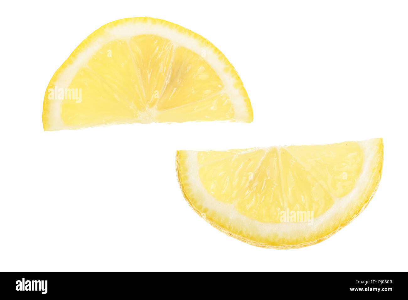 lemon slice isolated on white background closeup Stock Photo - Alamy