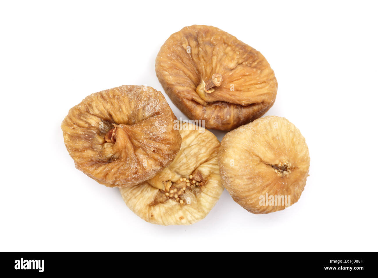 Dry figs isolated on white background, top view Stock Photo - Alamy