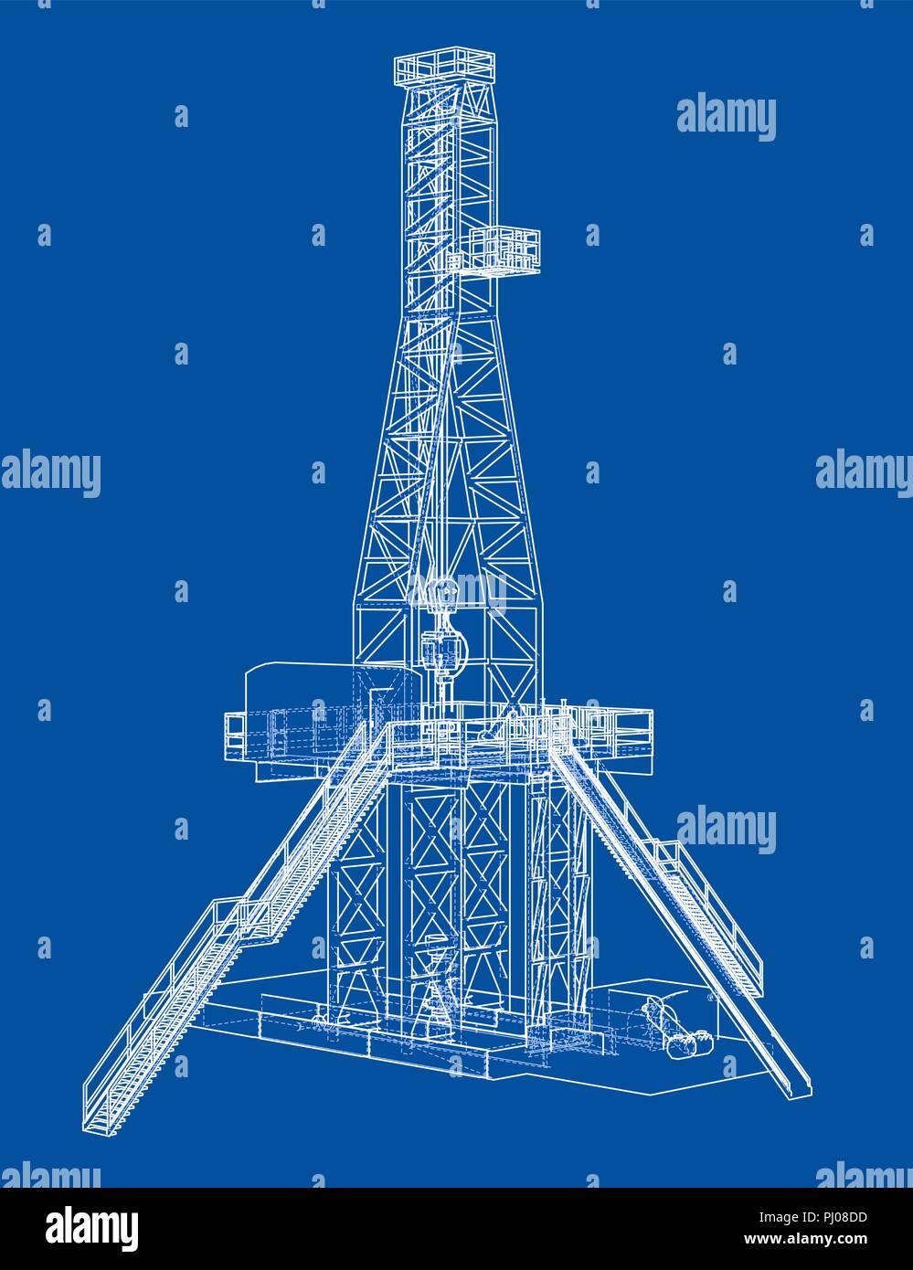 Oil rig concept. Vector rendering of 3d Stock Vector Image & Art - Alamy